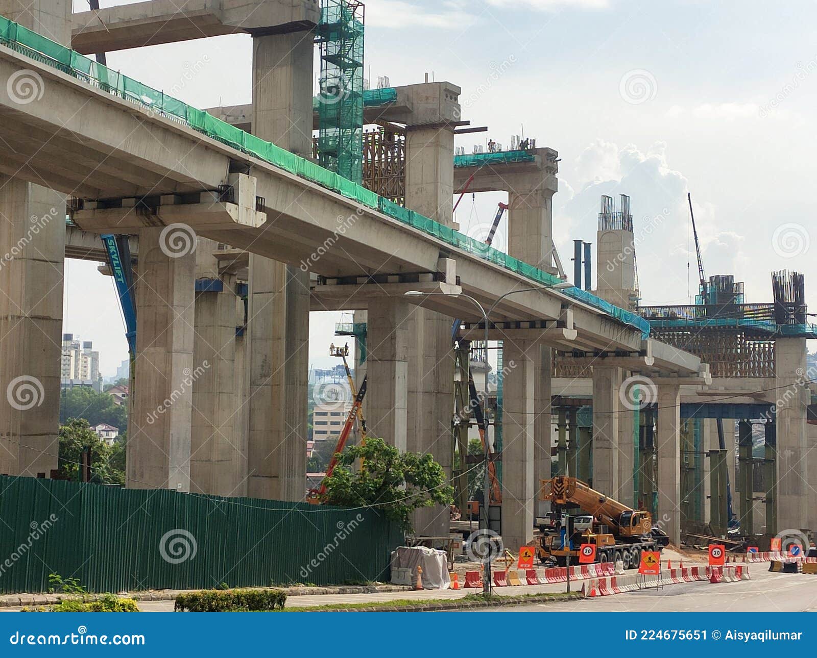 Structural Work is Underway at the Construction Site. Work is Carried ...
