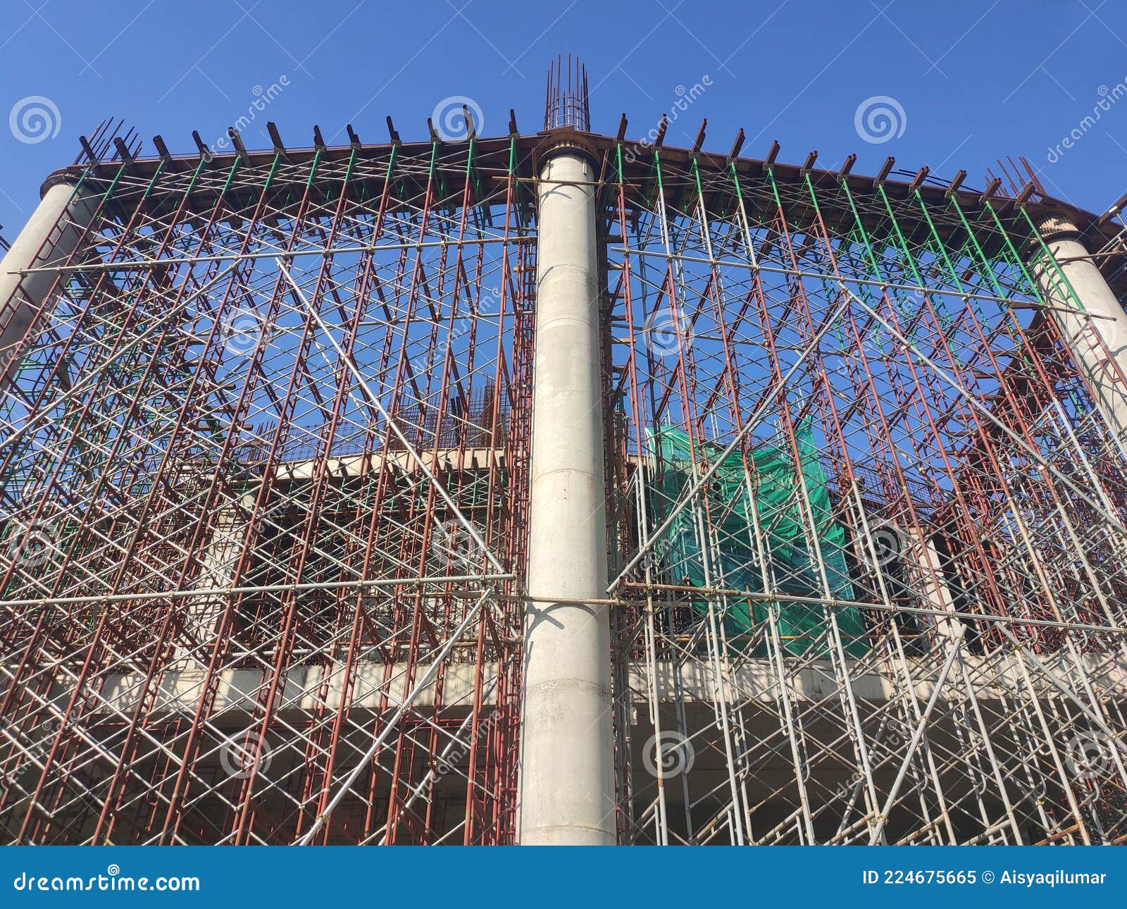 Structural Work is Underway at the Construction Site. Work is Carried ...