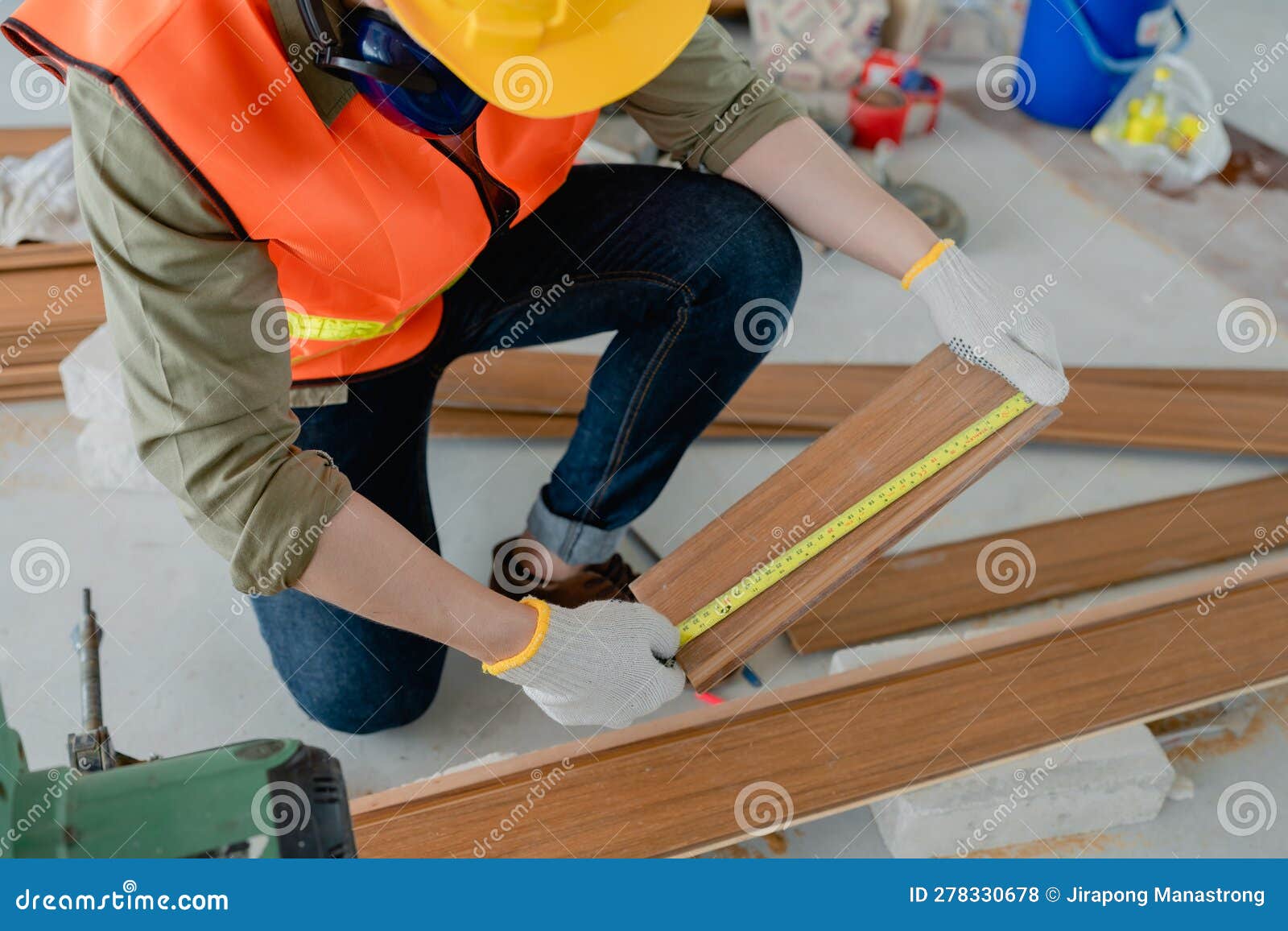 Structural Worker Dressed in Safety Gear and Hard Hat Doing ...