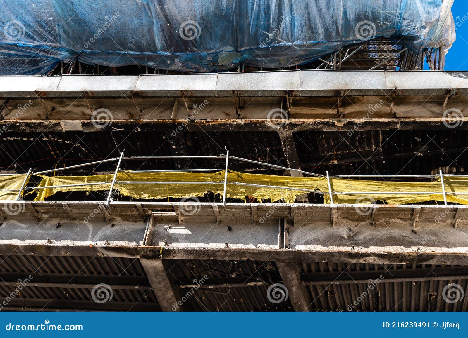 Structural Works in Skyscraper Under Renovation. Construction Industry ...