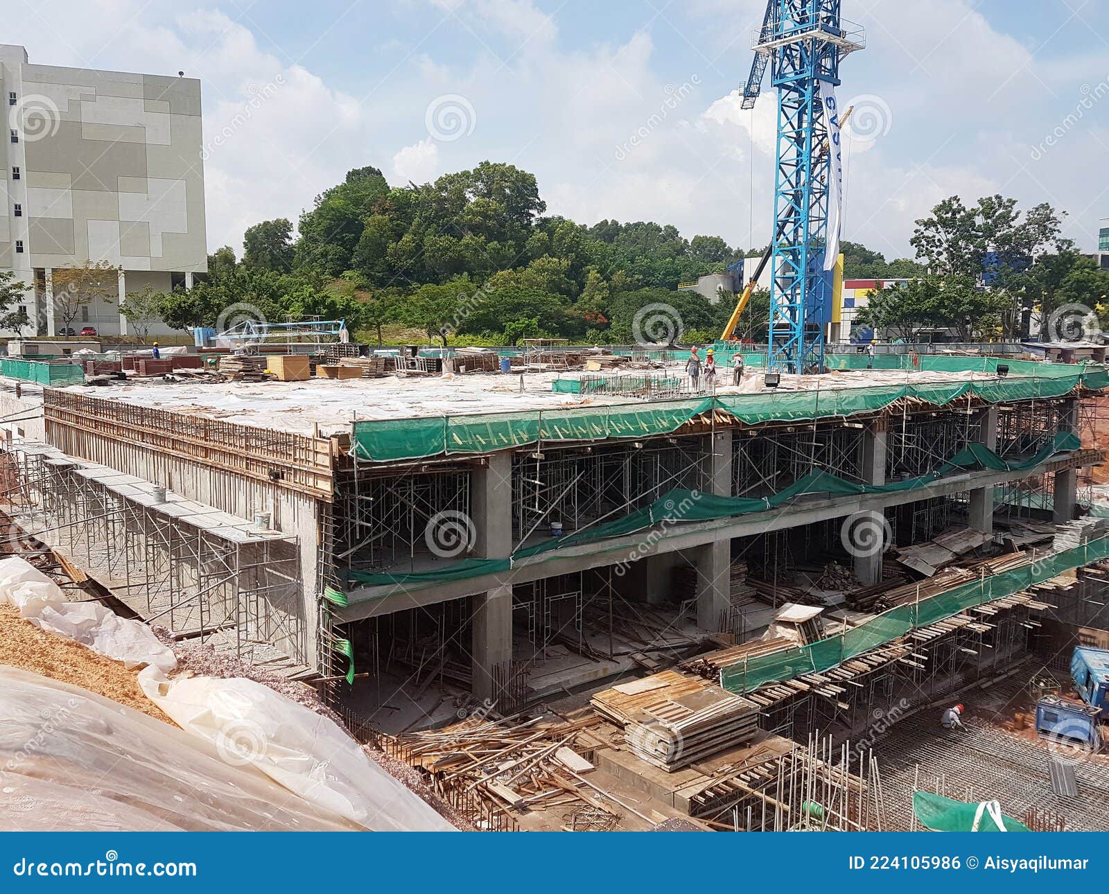 Structural Works Are Underway At The Construction Site. Editorial Photo ...