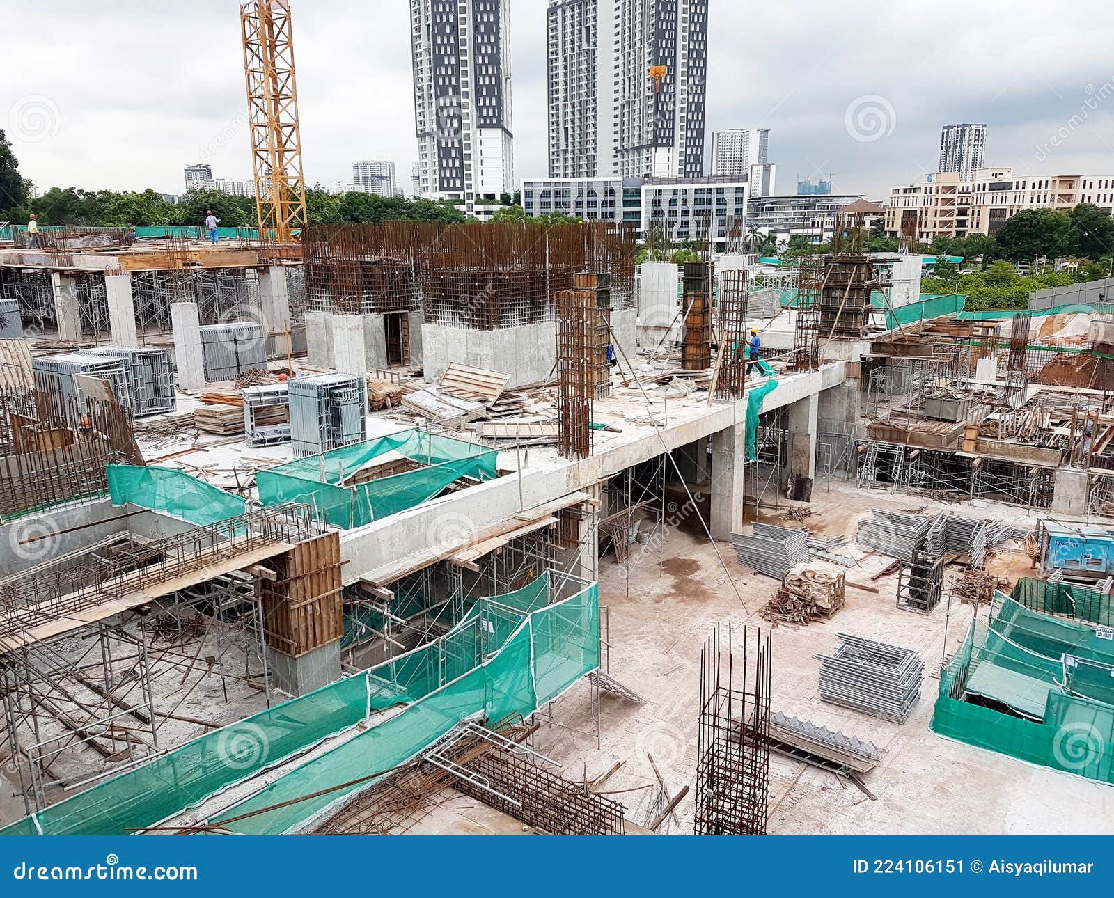 Structural Works are Underway at the Construction Site. Editorial Photo ...