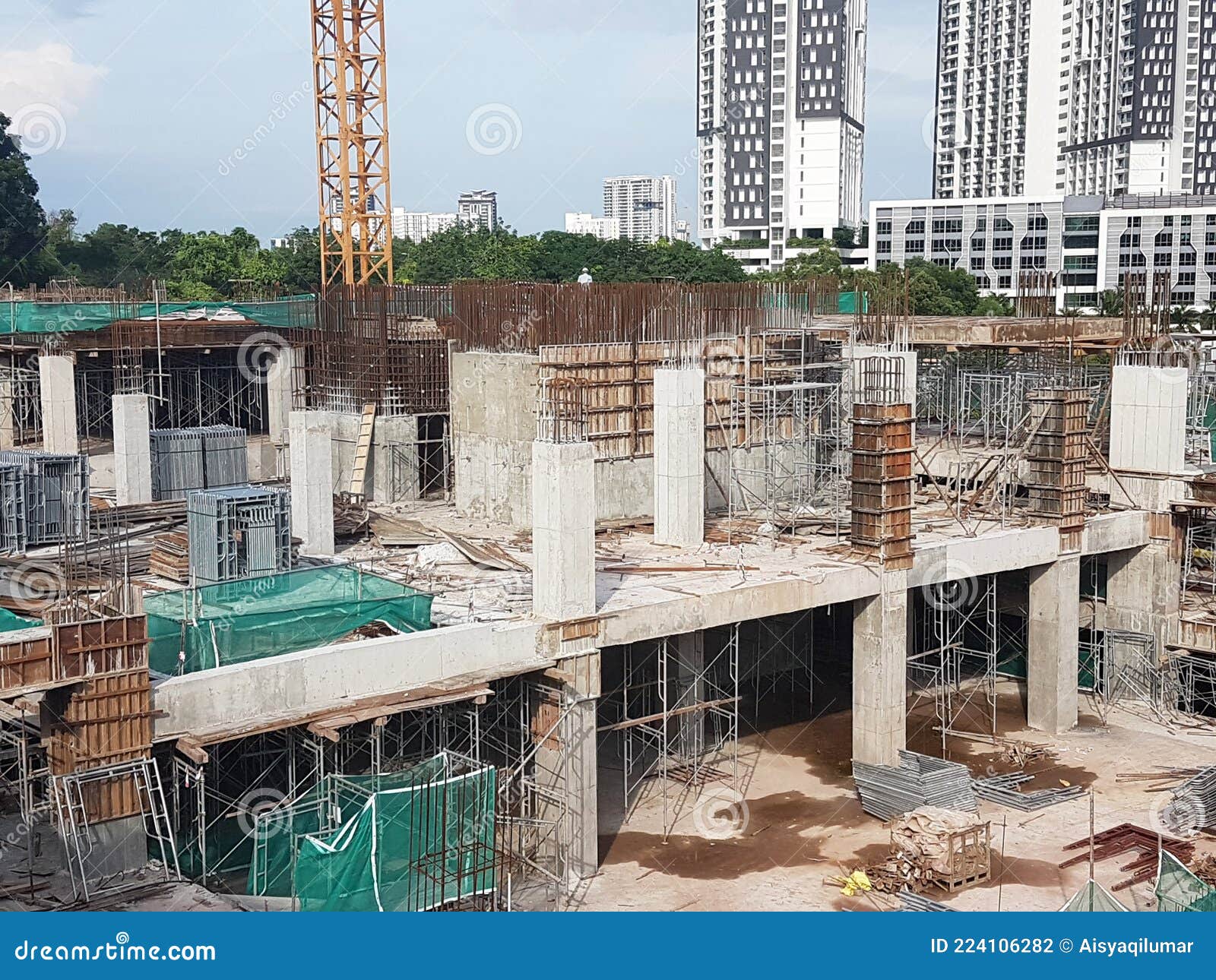 Structural Works Are Underway At The Construction Site. Editorial Image ...