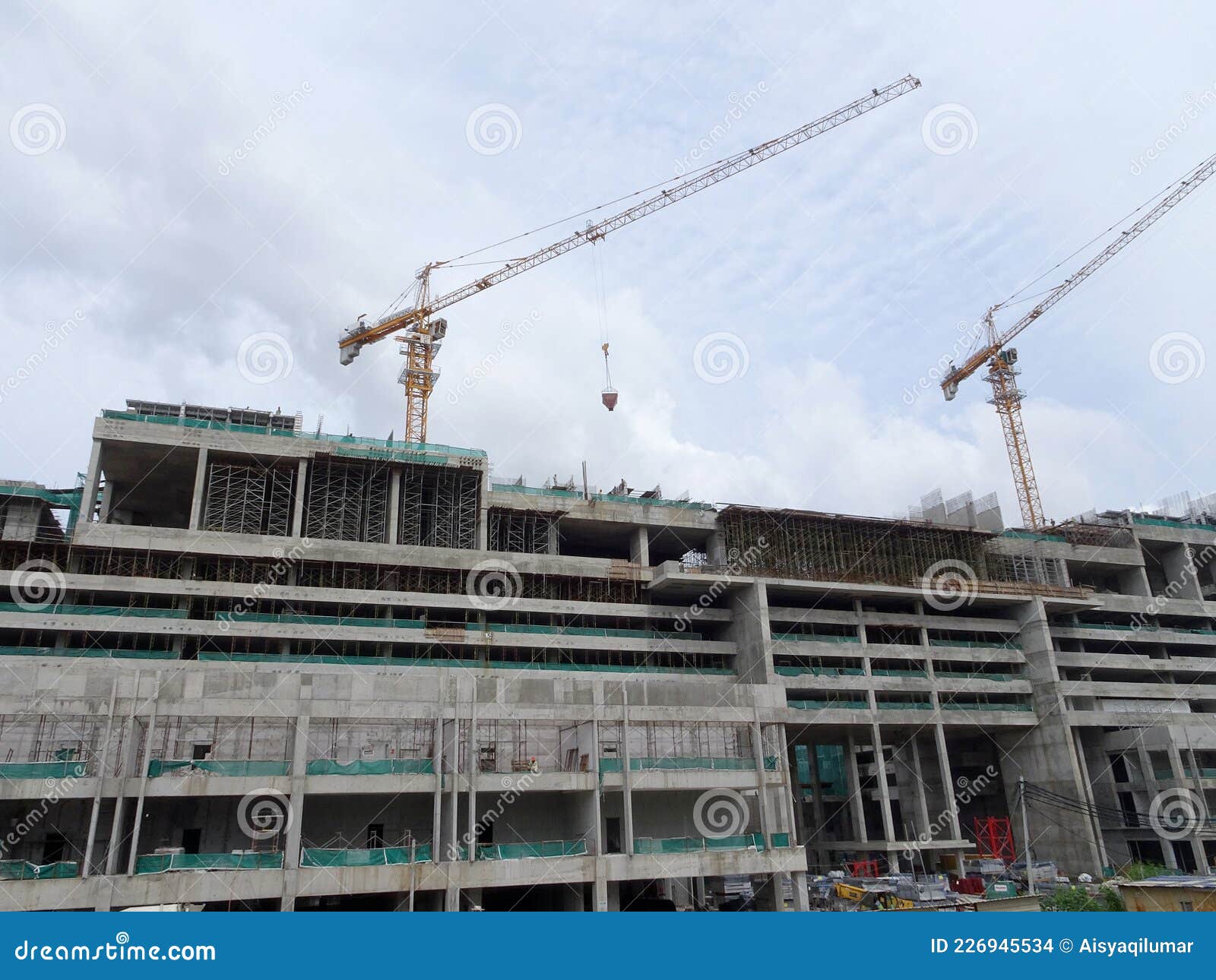 Structural Works are Underway at the Construction Site. Editorial Stock ...