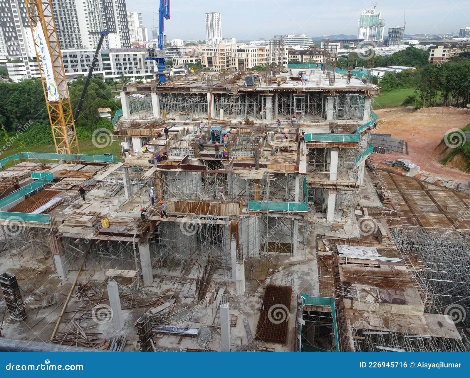 Structural Works Are Underway At The Construction Site. Editorial Photo ...
