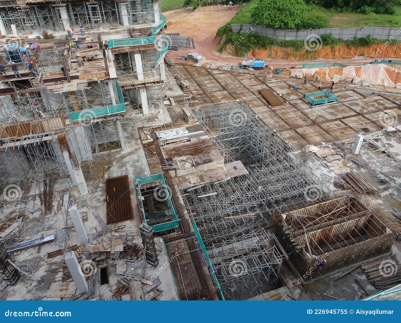 Structural Works are Underway at the Construction Site. Editorial Image ...