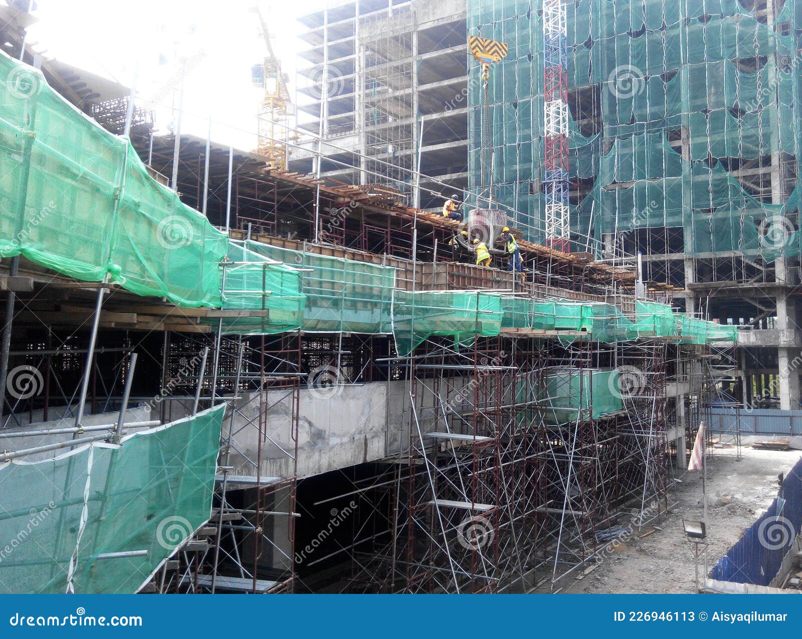 Structural Works are Underway at the Construction Site. Editorial Stock ...