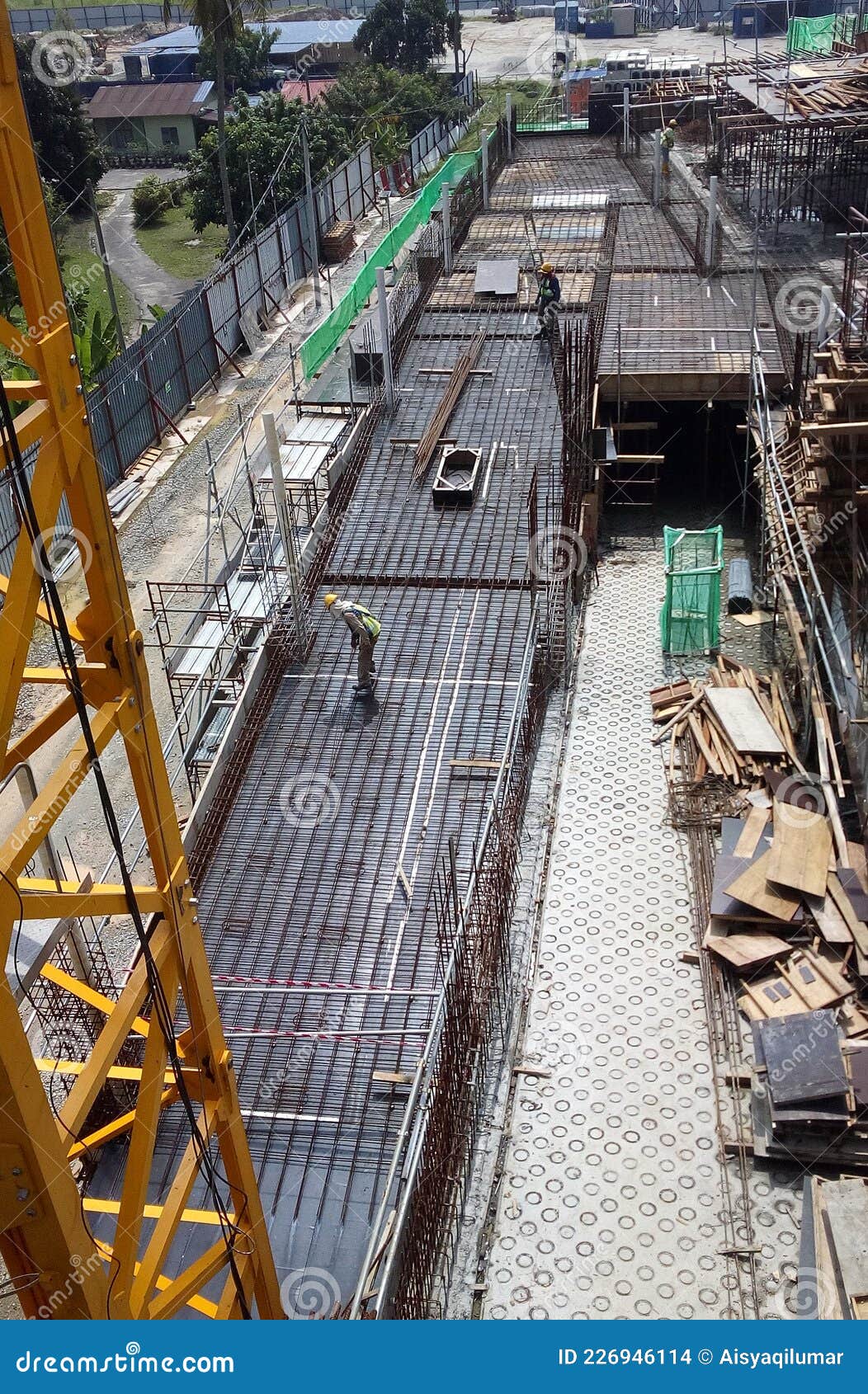 Structural Works are Underway at the Construction Site. Editorial Stock ...