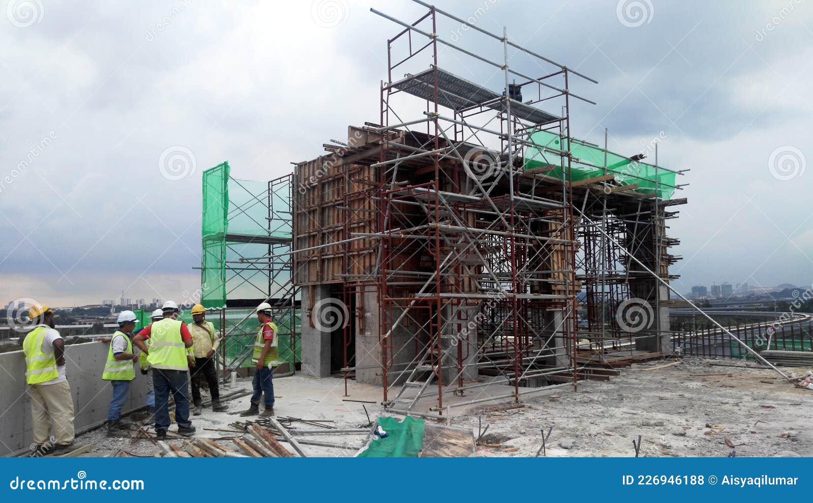 Structural Works are Underway at the Construction Site. Editorial Stock ...