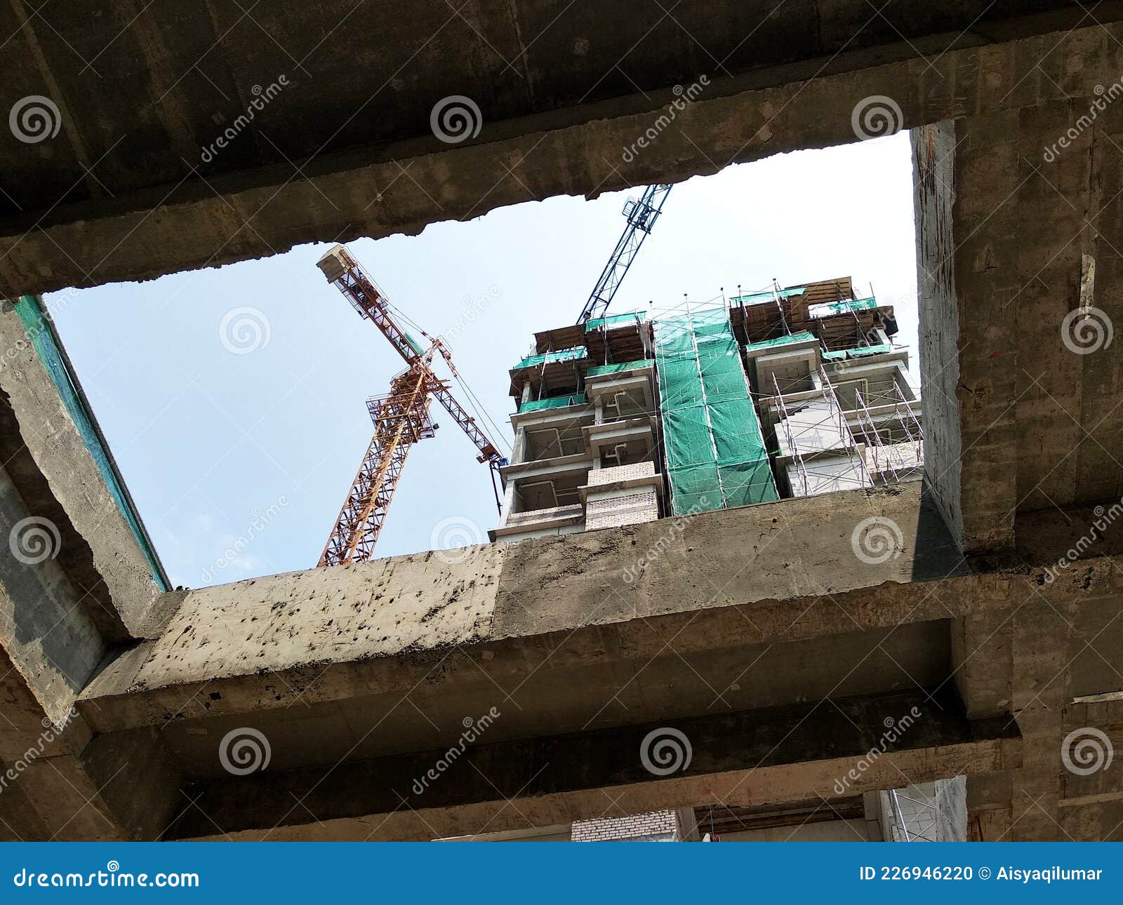 Structural Works are Underway at the Construction Site. Editorial Image ...