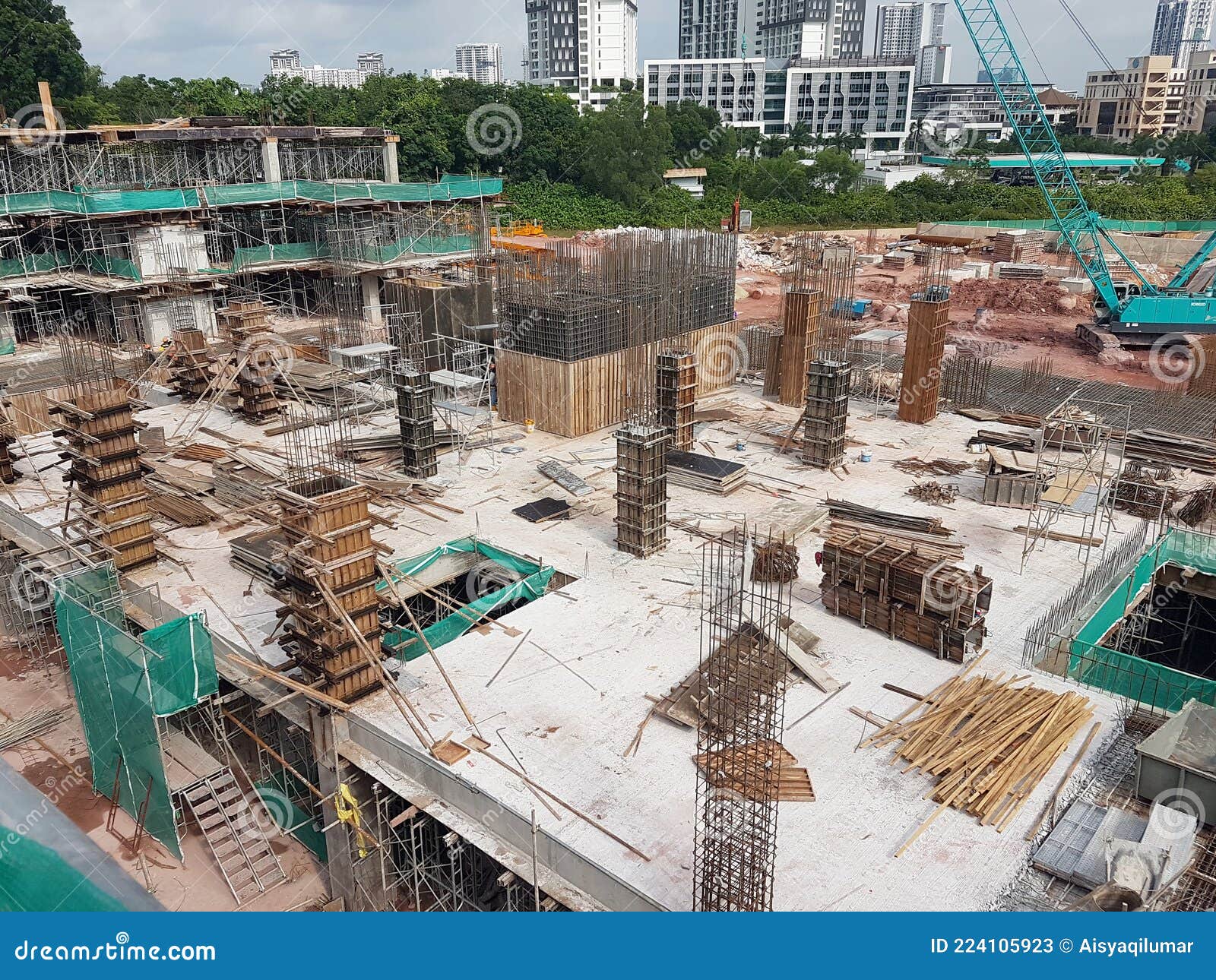 Structural Works are Underway at the Construction Site. Editorial Stock ...