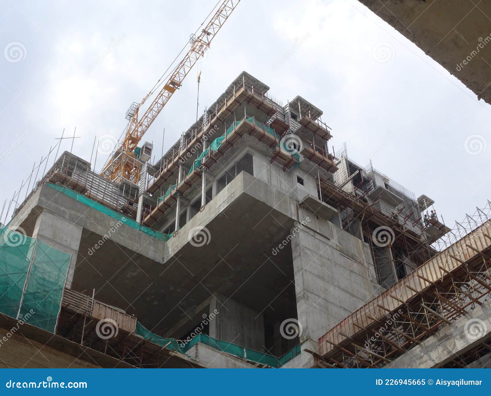 Structural Works are Underway at the Construction Site. Editorial Image ...