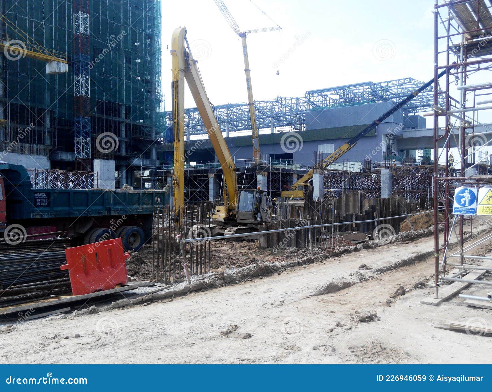 Structural Works are Underway at the Construction Site. Editorial Stock ...