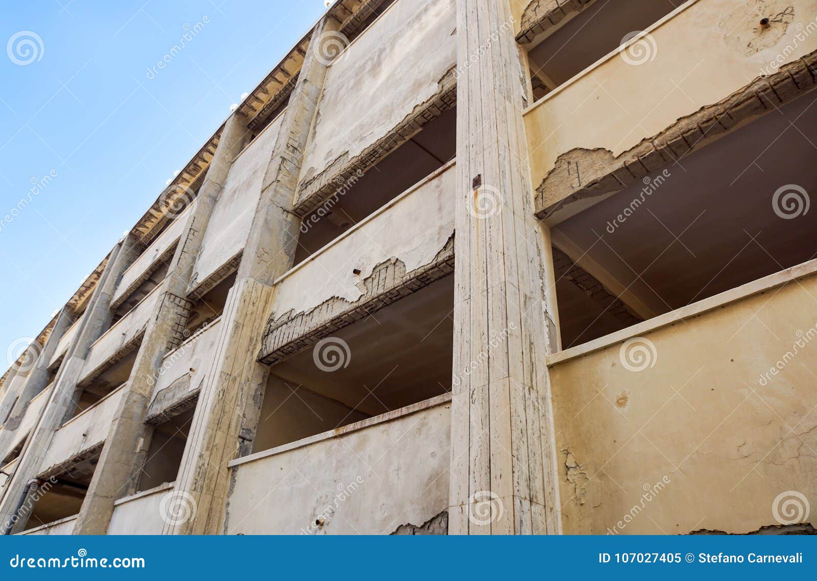 Structure of an Abandoned Unfinished Concrete Building. Stock Image ...