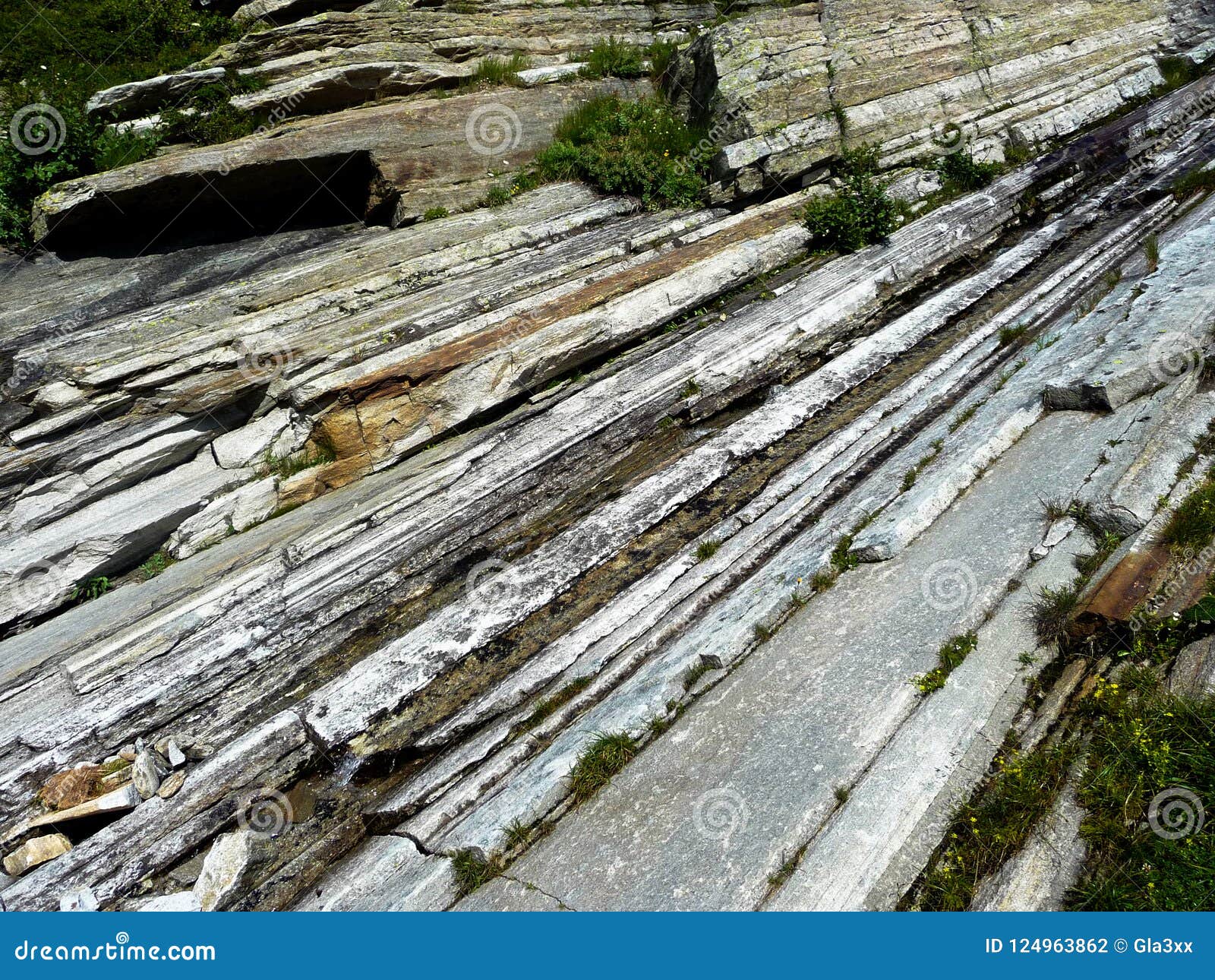 Structure of Alpine Rocks. Europe. Austria. Switzerland Stock Photo ...