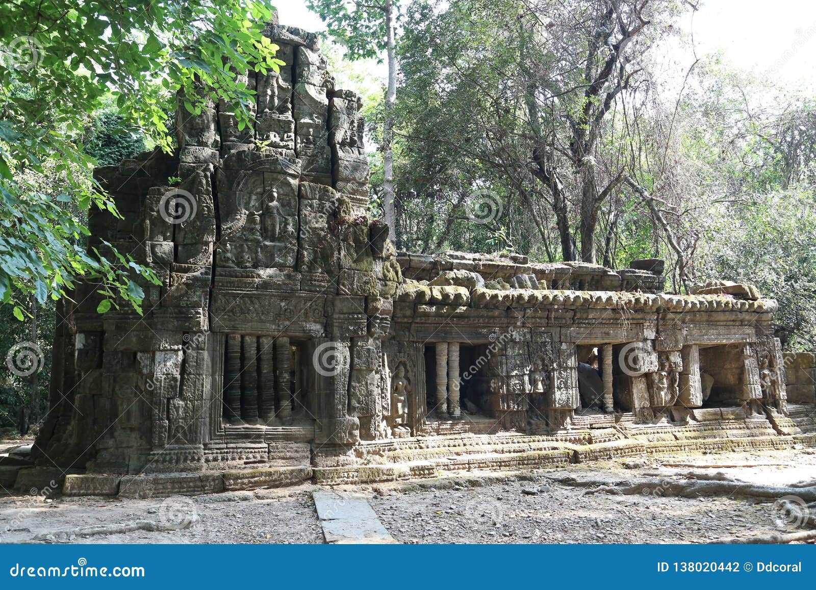 Structure in Angkor Thom Temple Complex, Cambodia Stock Photo - Image ...