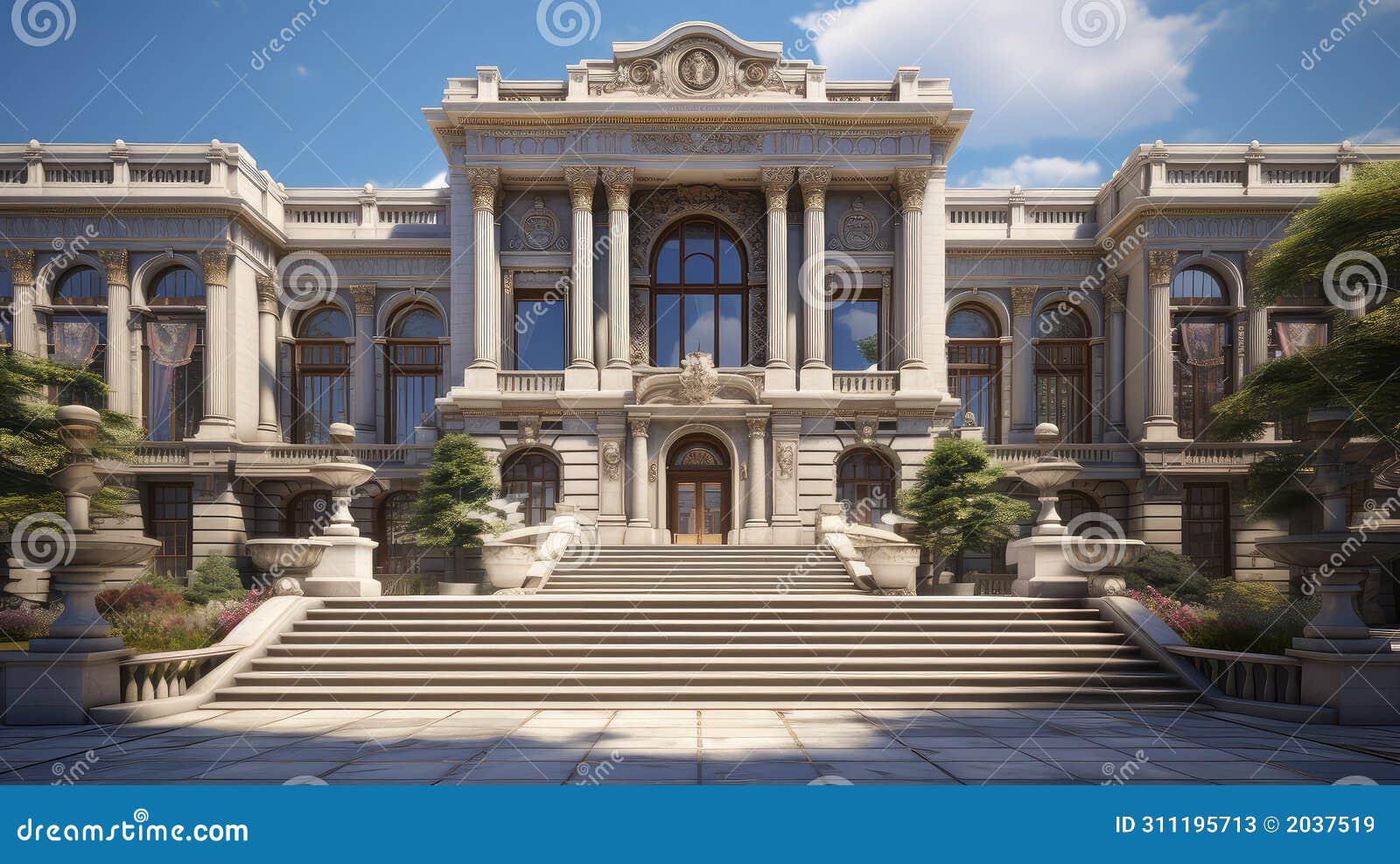 Structure Architecture Library Building Stock Illustration ...