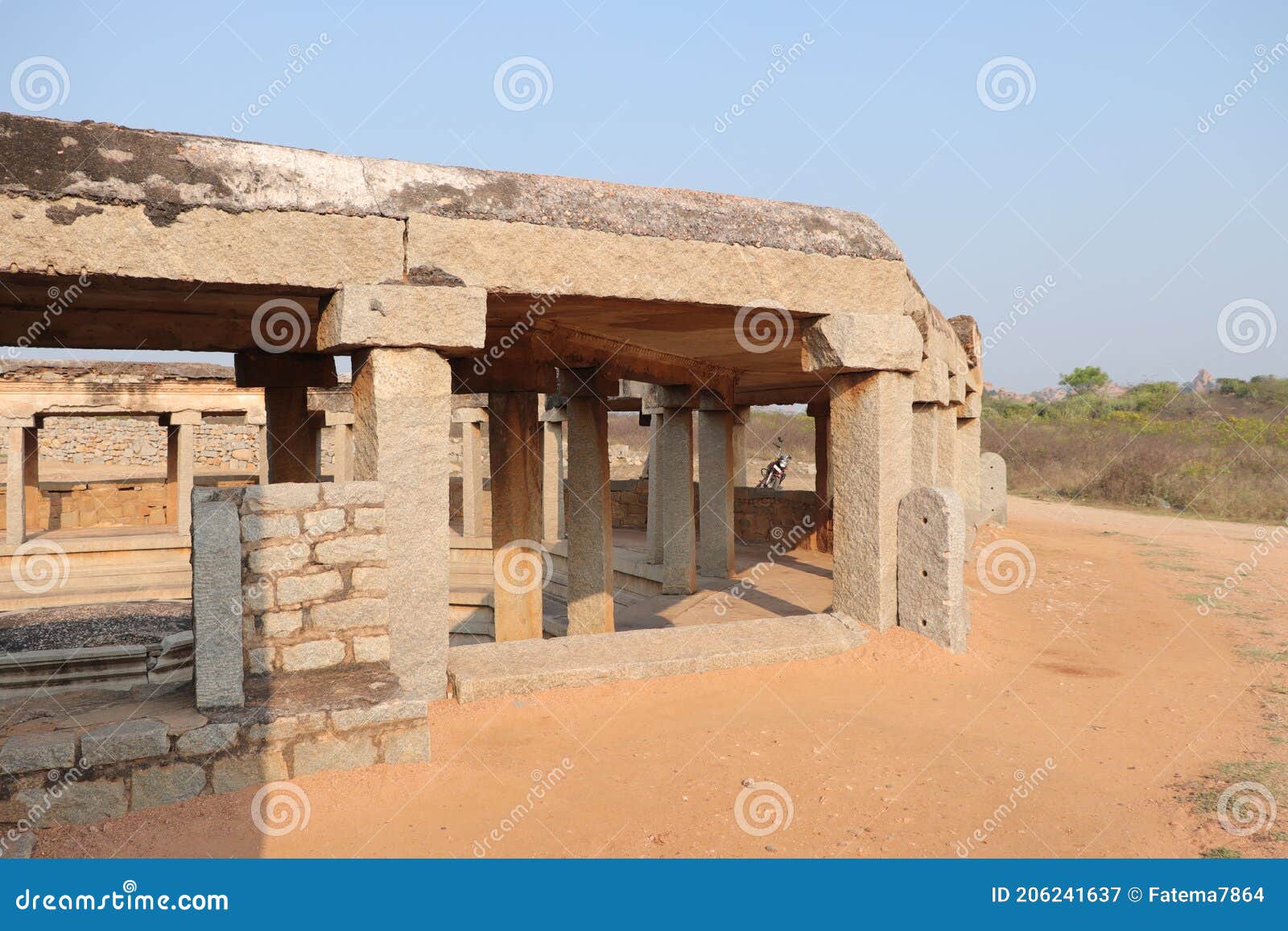Octagonal Bath at Hampi, Karnataka - Archaeological Site in India Stock Image - Image of ...