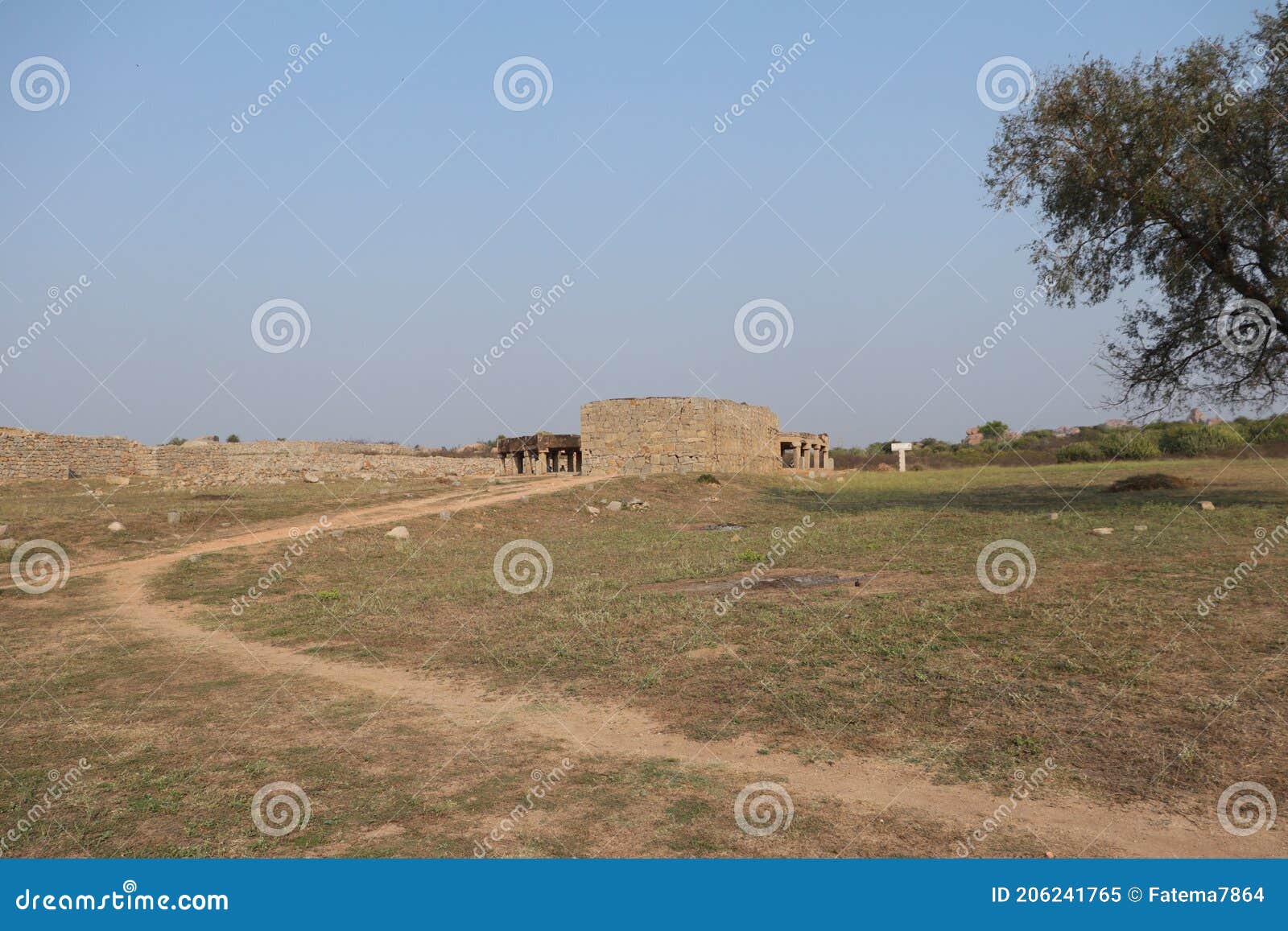 Way To Octagonal Bath at Hampi, Karnataka - Archaeological Site in India - India Tourism Stock ...