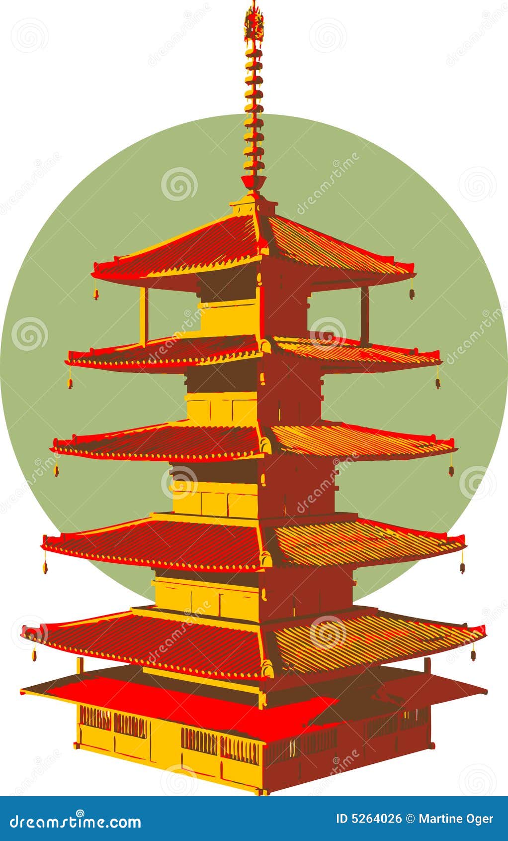 Structure asiatique. illustration de vecteur. Illustration du structure ...