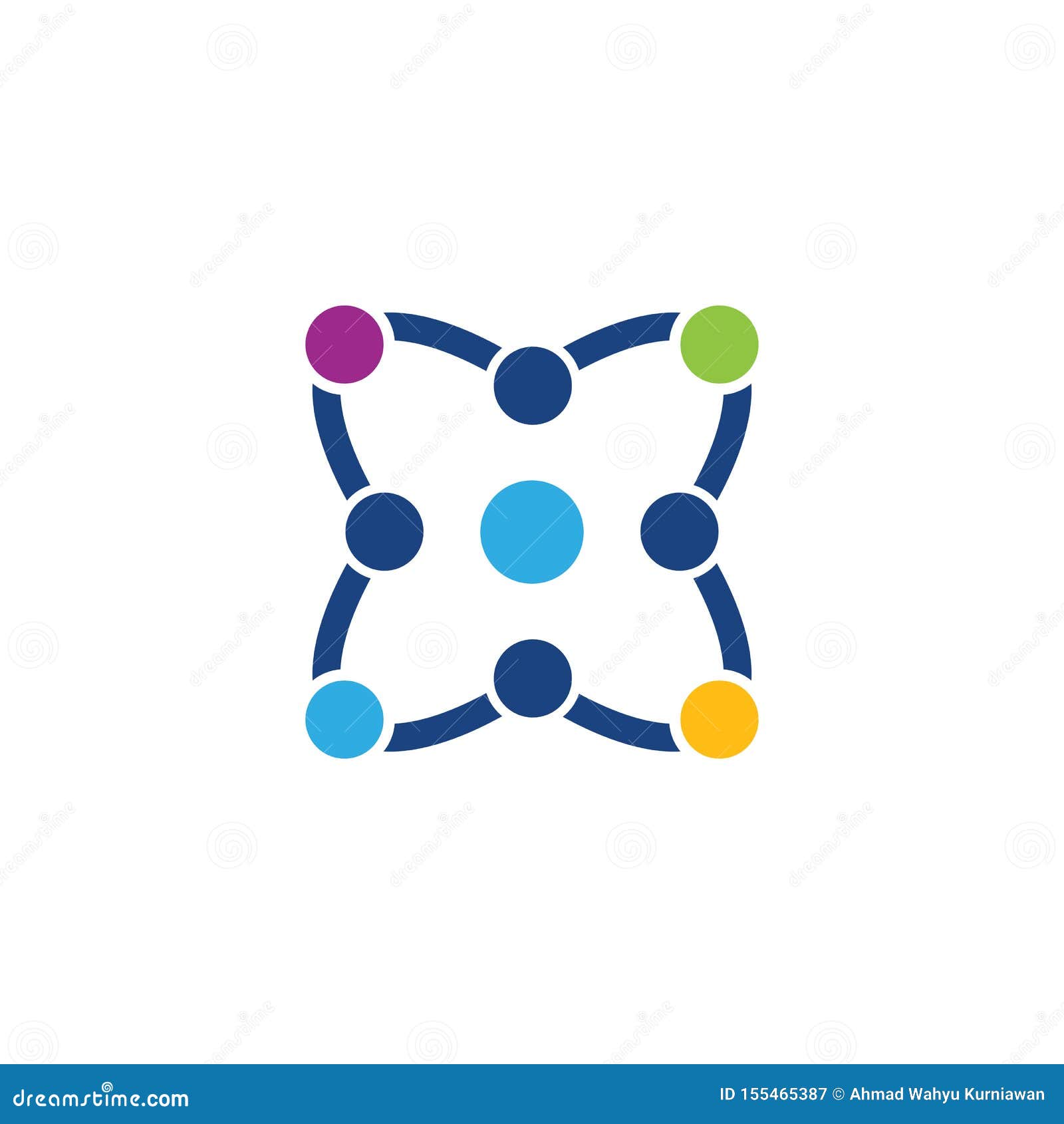 Structure atom logo vector stock vector. Illustration of design - 155465387