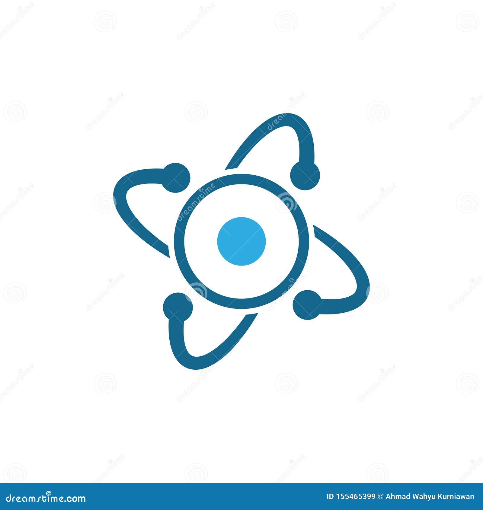 Structure atom logo vector stock vector. Illustration of laboratory ...