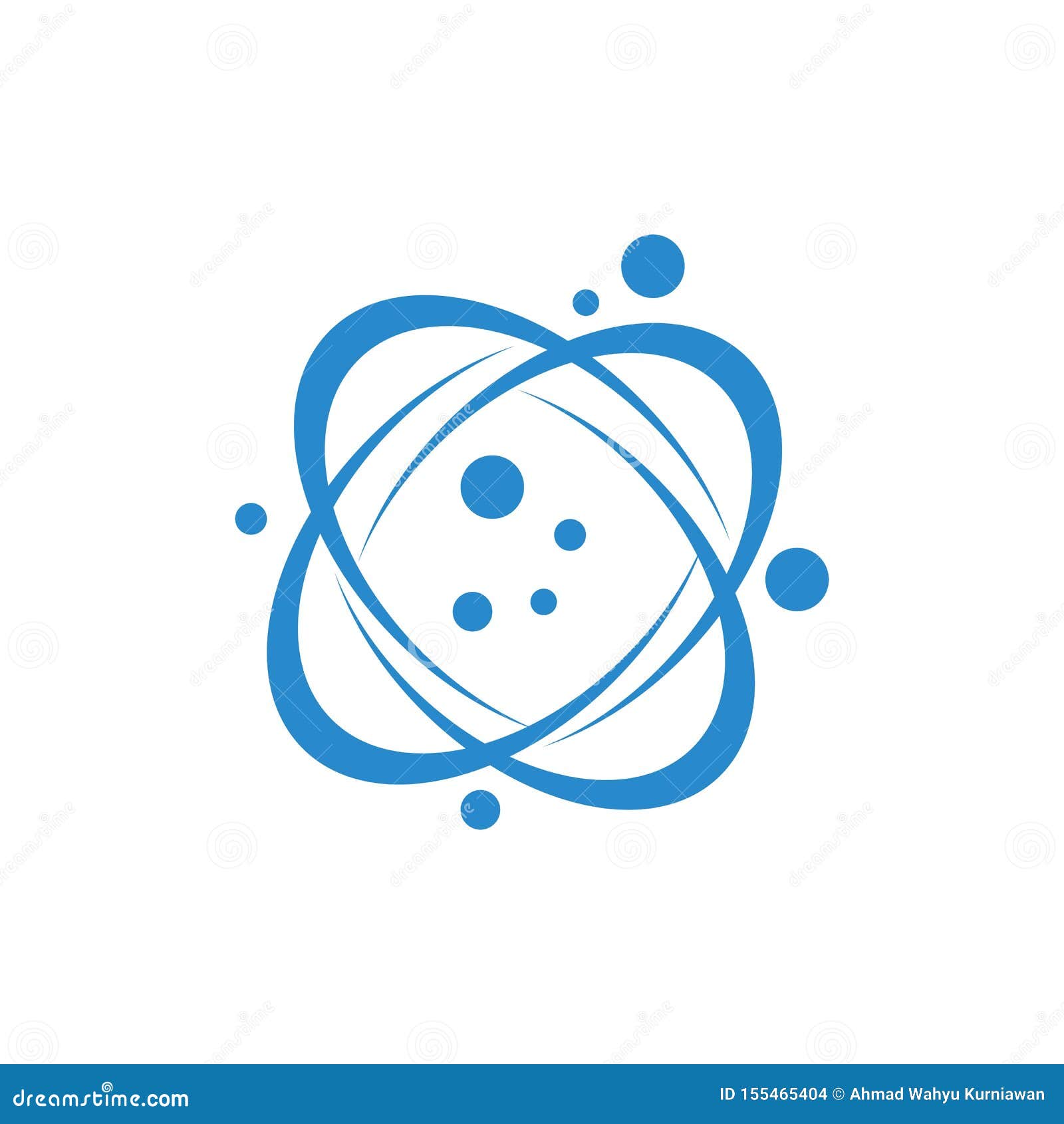 Structure atom logo vector stock vector. Illustration of microscopic ...