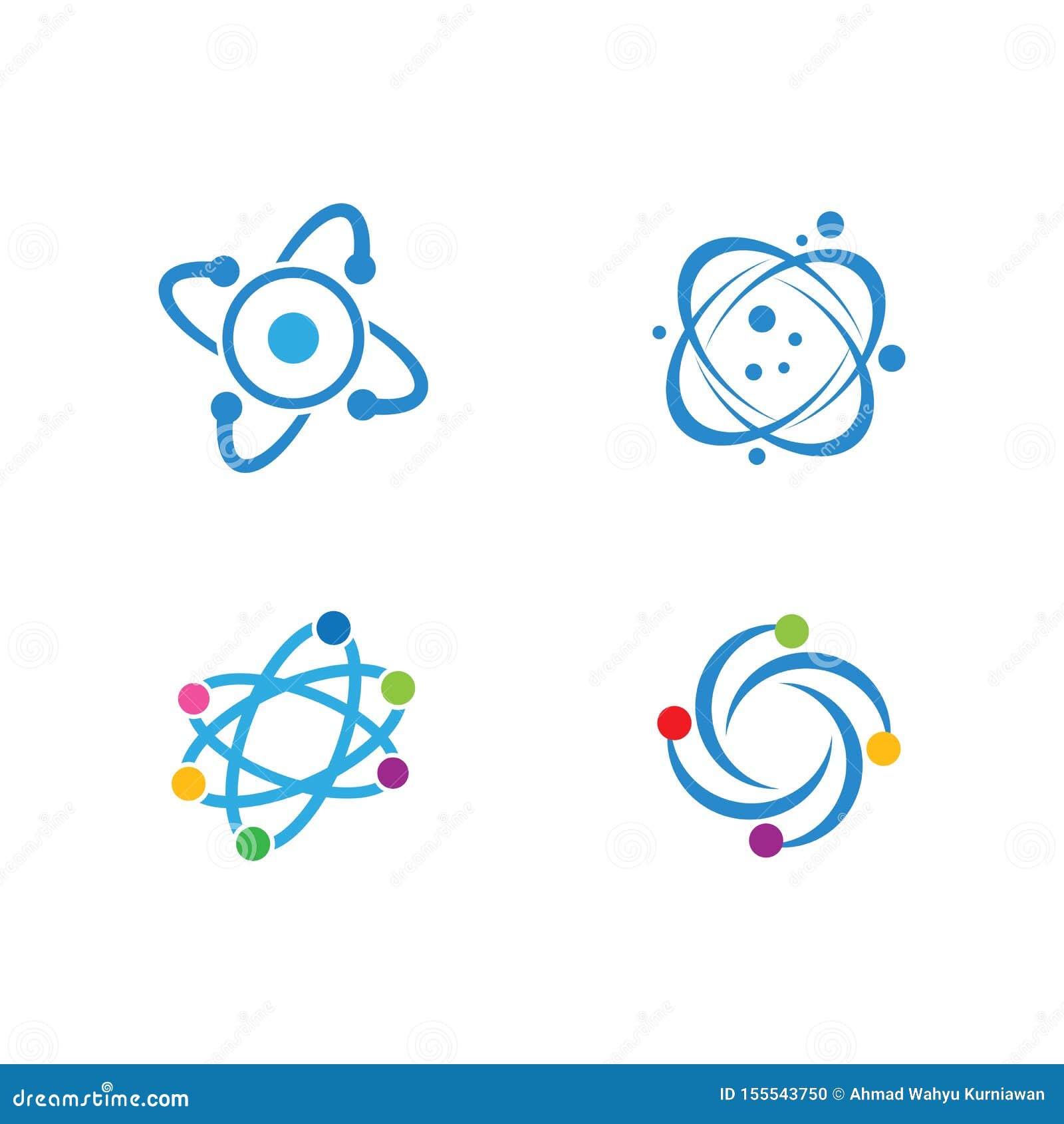 Structure atom logo vector stock vector. Illustration of science ...