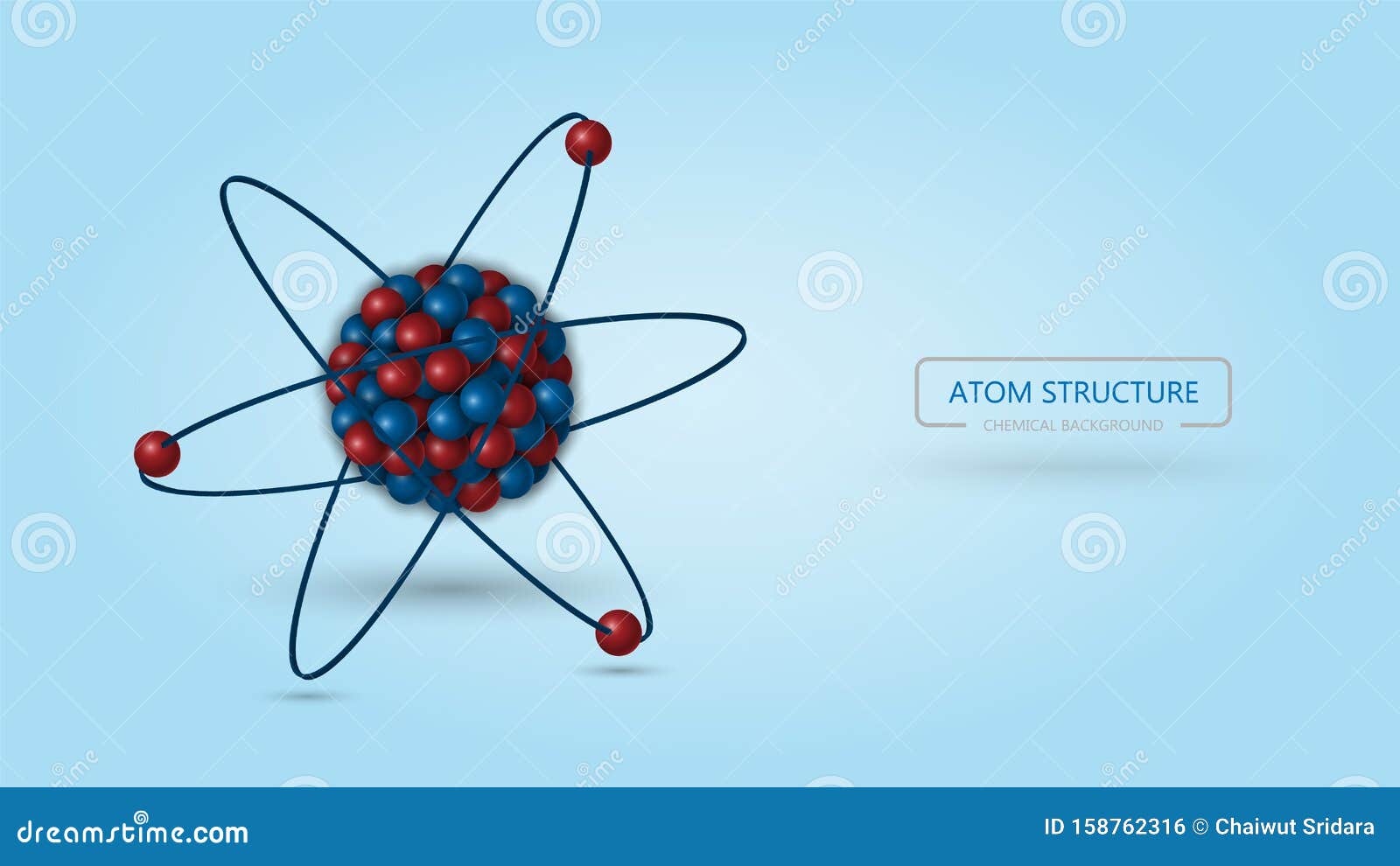 Structure Atomique 3d, Fond Chimique Illustration de Vecteur ...