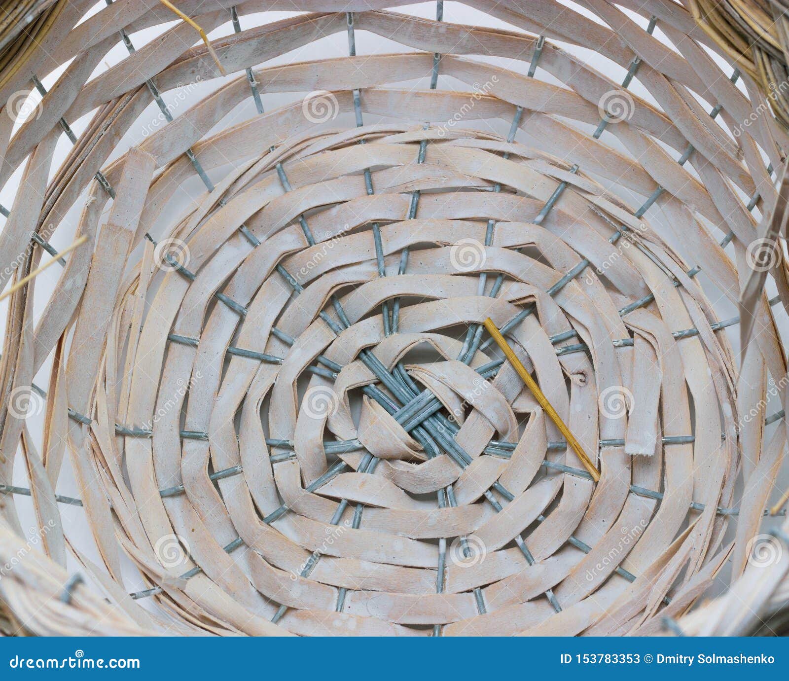 The Structure and Background of the Wicker Basket. Pattern Round ...