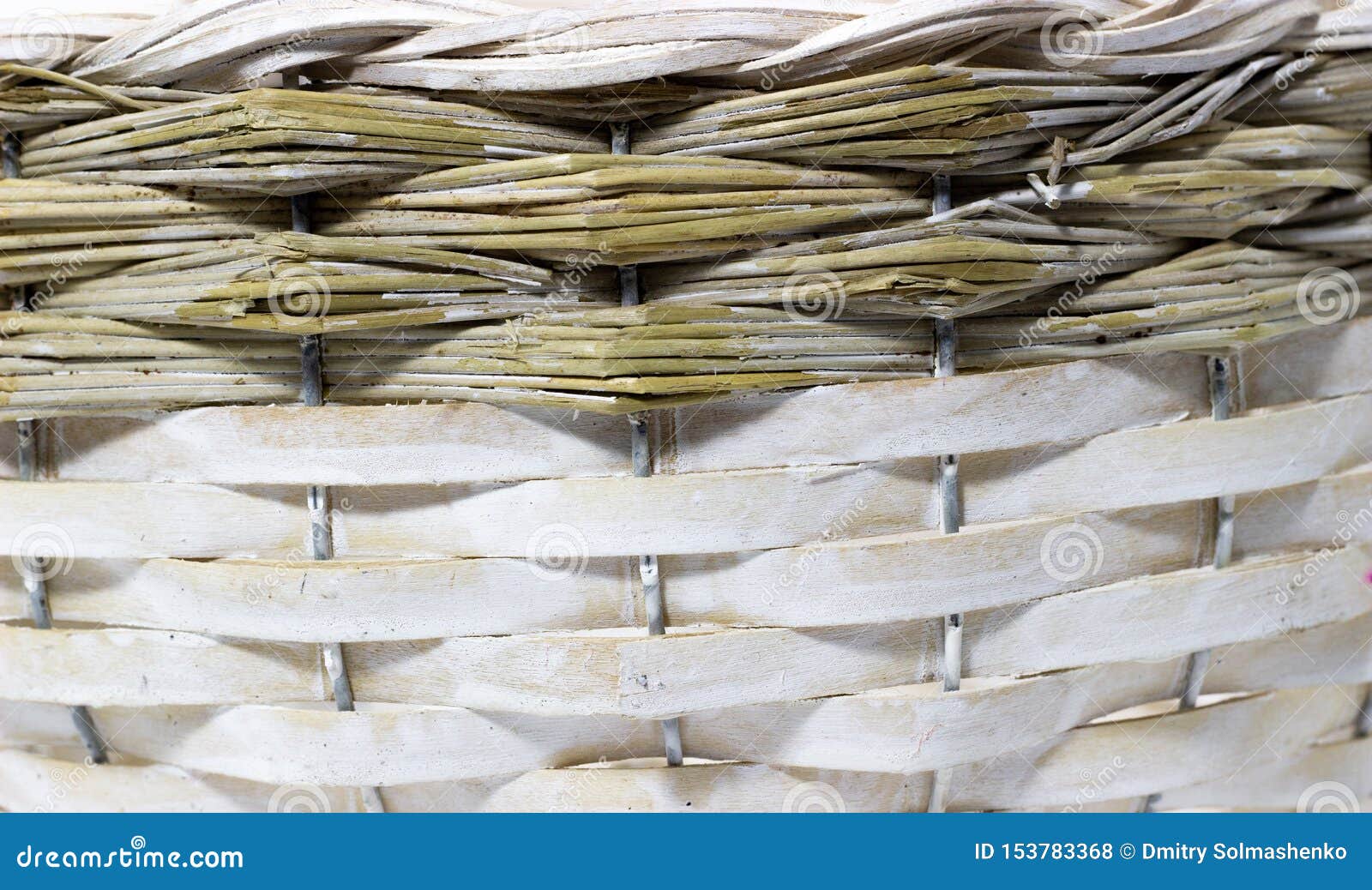 The Structure and Background of the Wicker Basket. Pattern Round ...