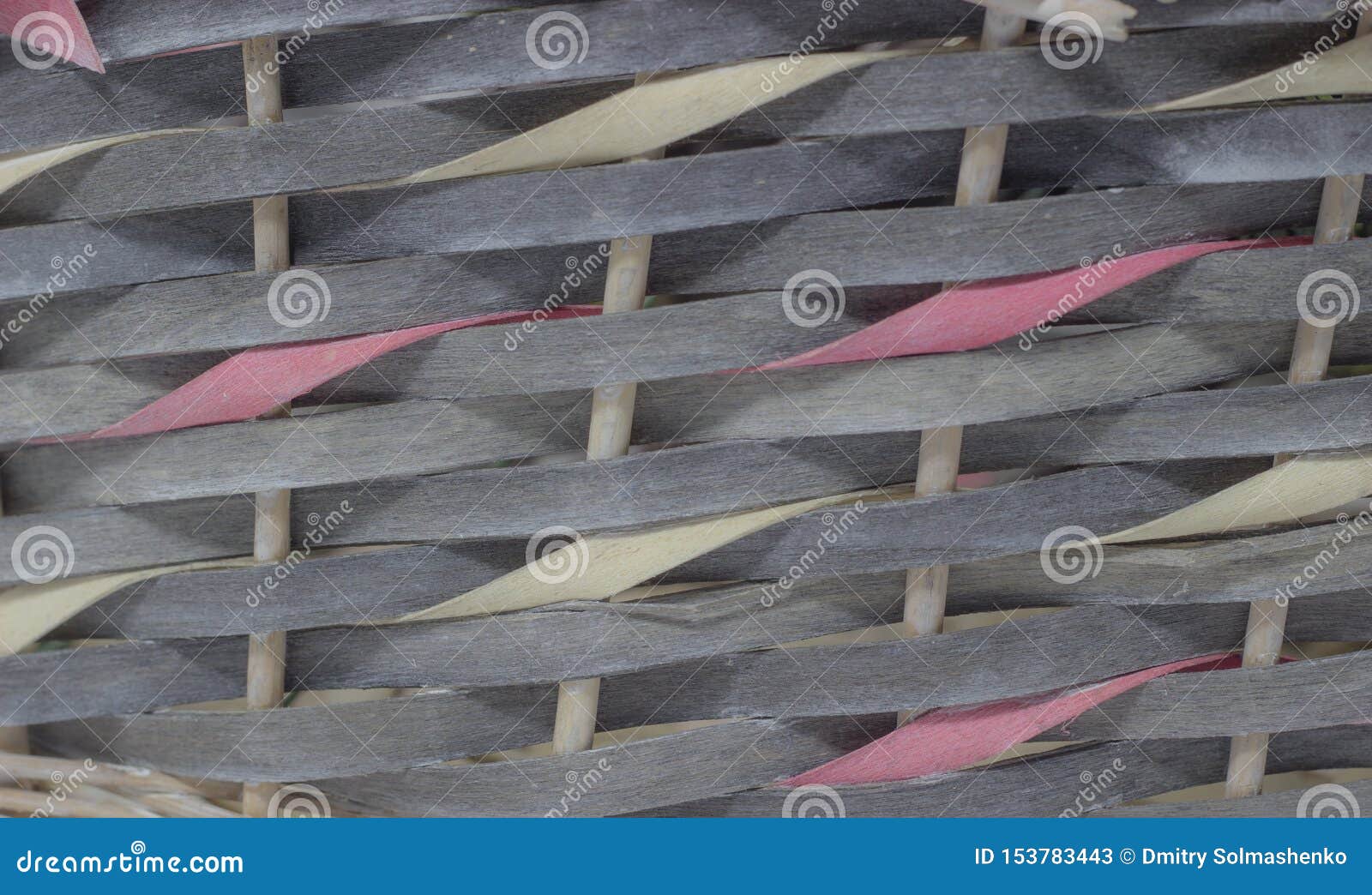 The Structure and Background of the Wicker Basket. Pattern Round ...