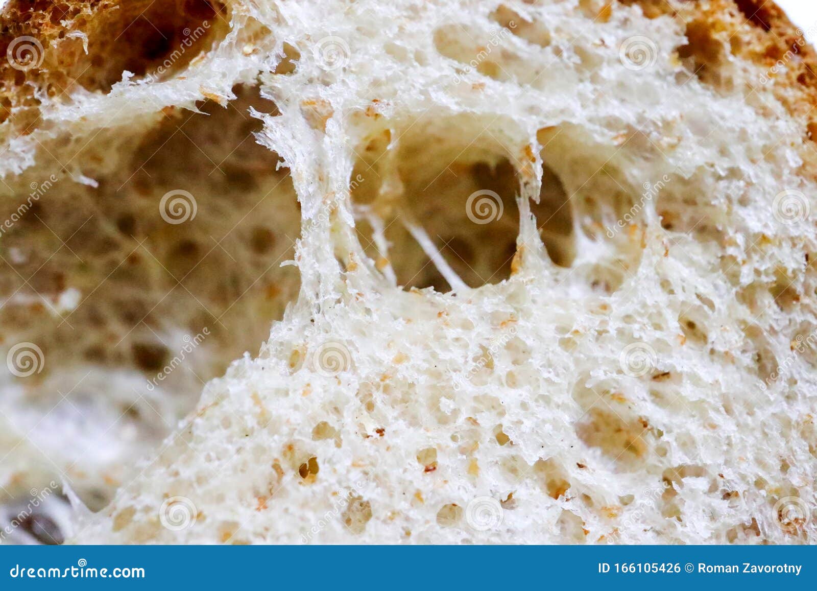 The Structure of the Baked Bread Stock Photo - Image of fresh ...