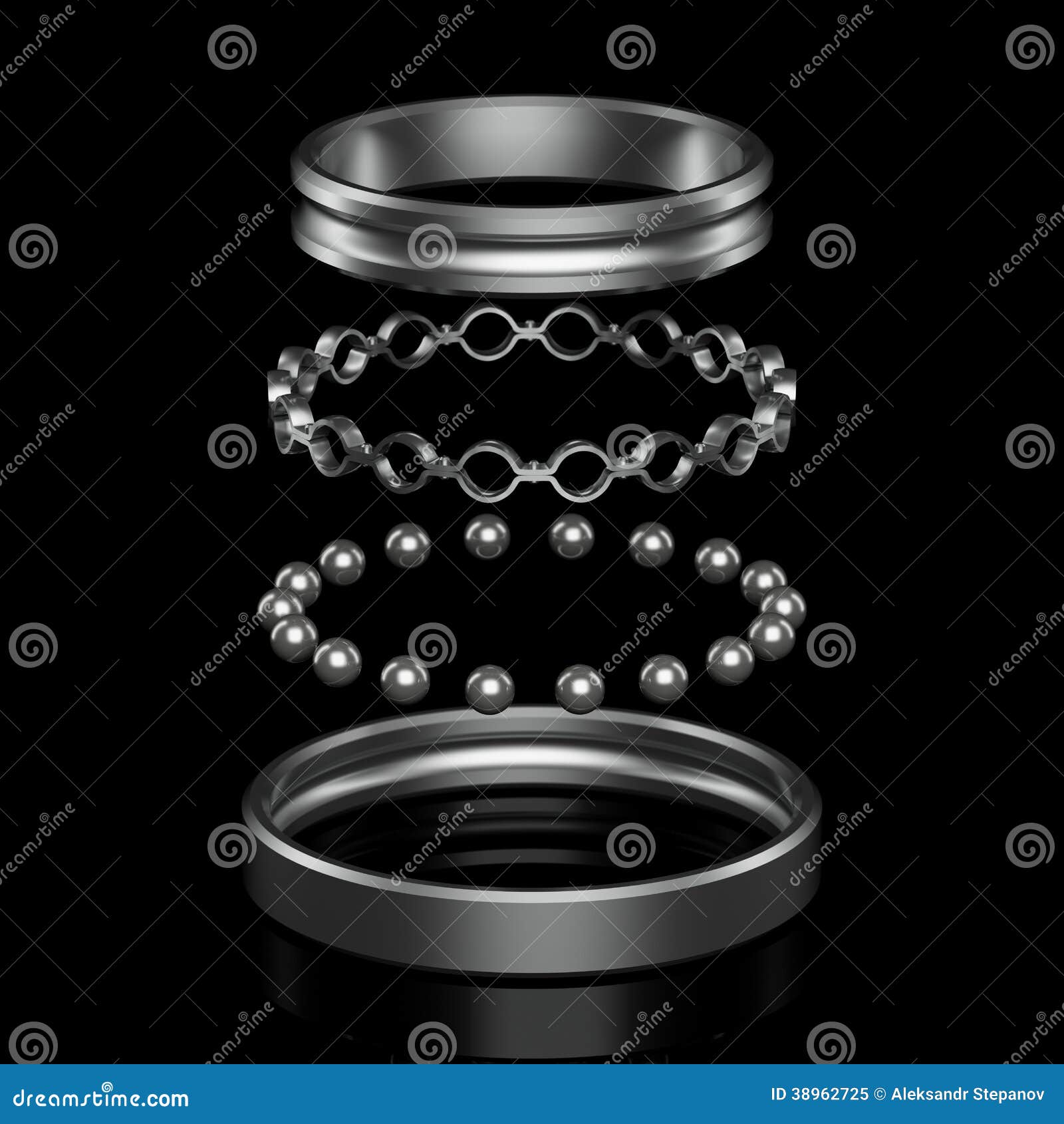 Structure of the Ball-bearing Stock Illustration - Illustration of ...