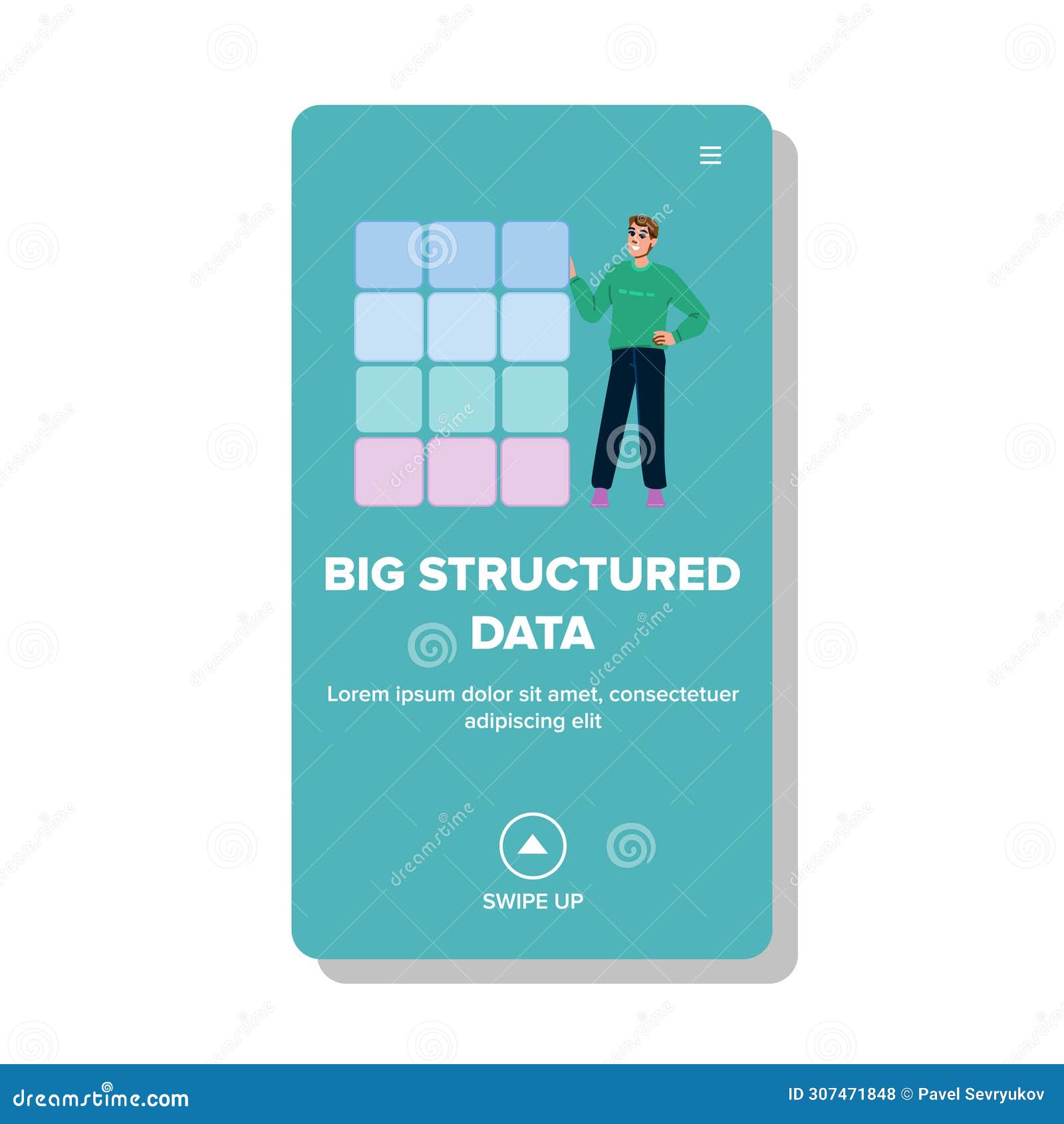 Structure Big Structured Data Vector Stock Illustration - Illustration ...