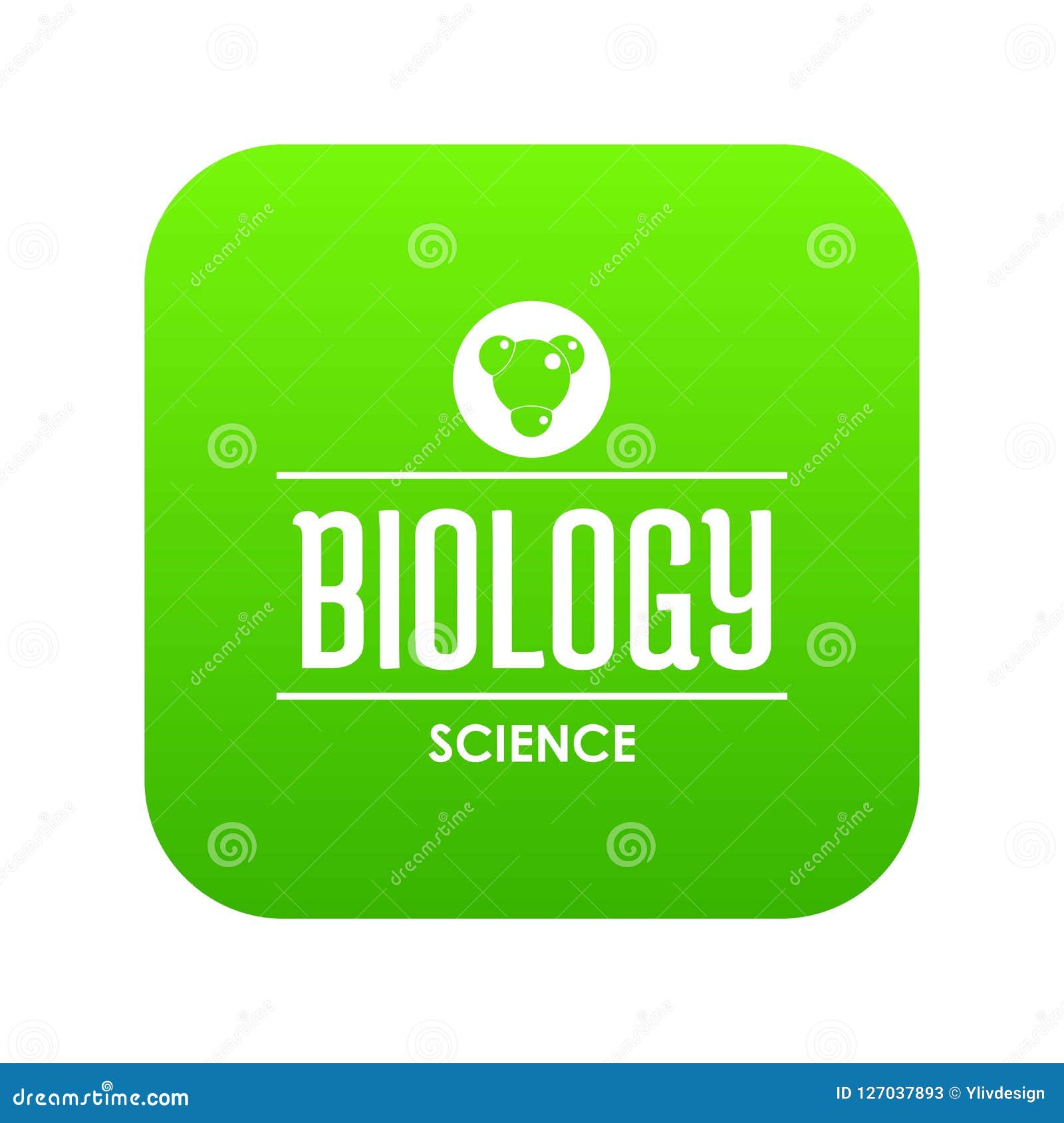 Structure Biology Icon Green Vector Stock Vector - Illustration of ...
