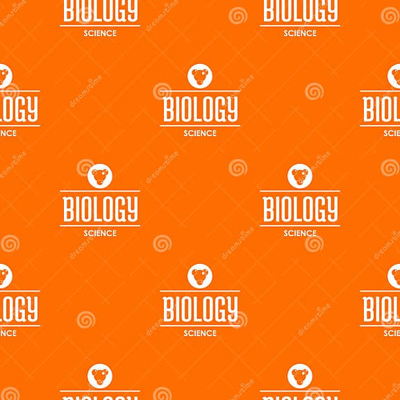 Structure Biology Pattern Vector Orange Stock Vector - Illustration of ...