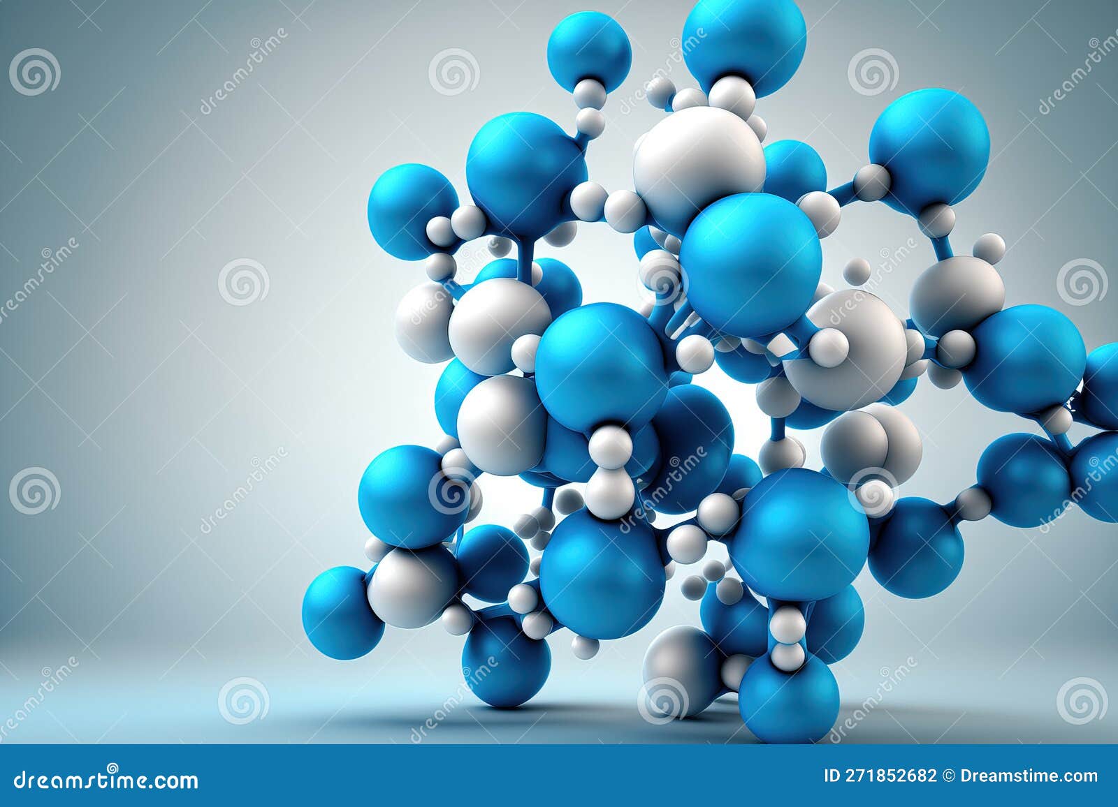 Structure of the Blue Molecules Stock Illustration - Illustration of ...