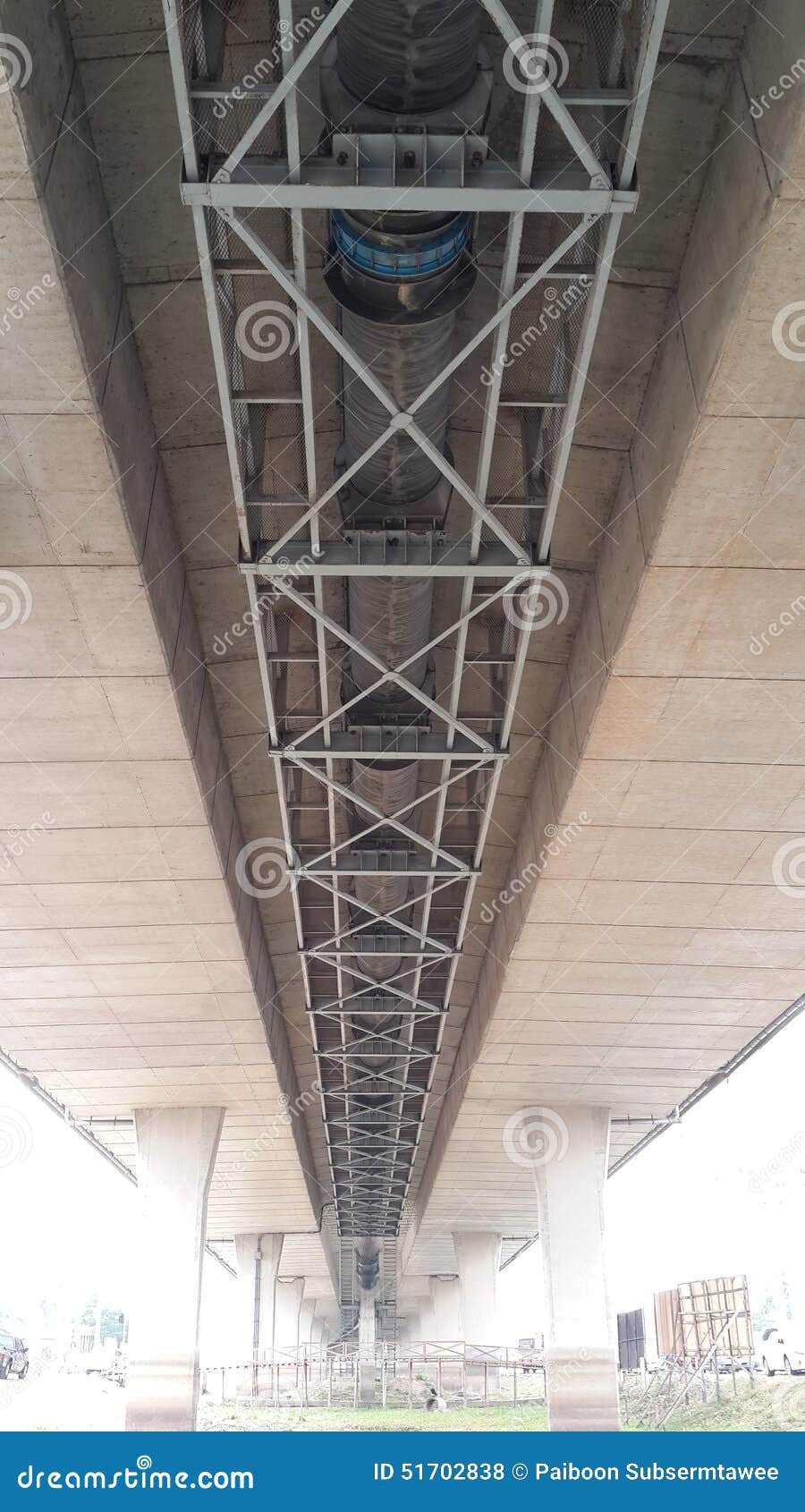Structure the Bridge and Hose Stock Photo - Image of pipeline, river ...