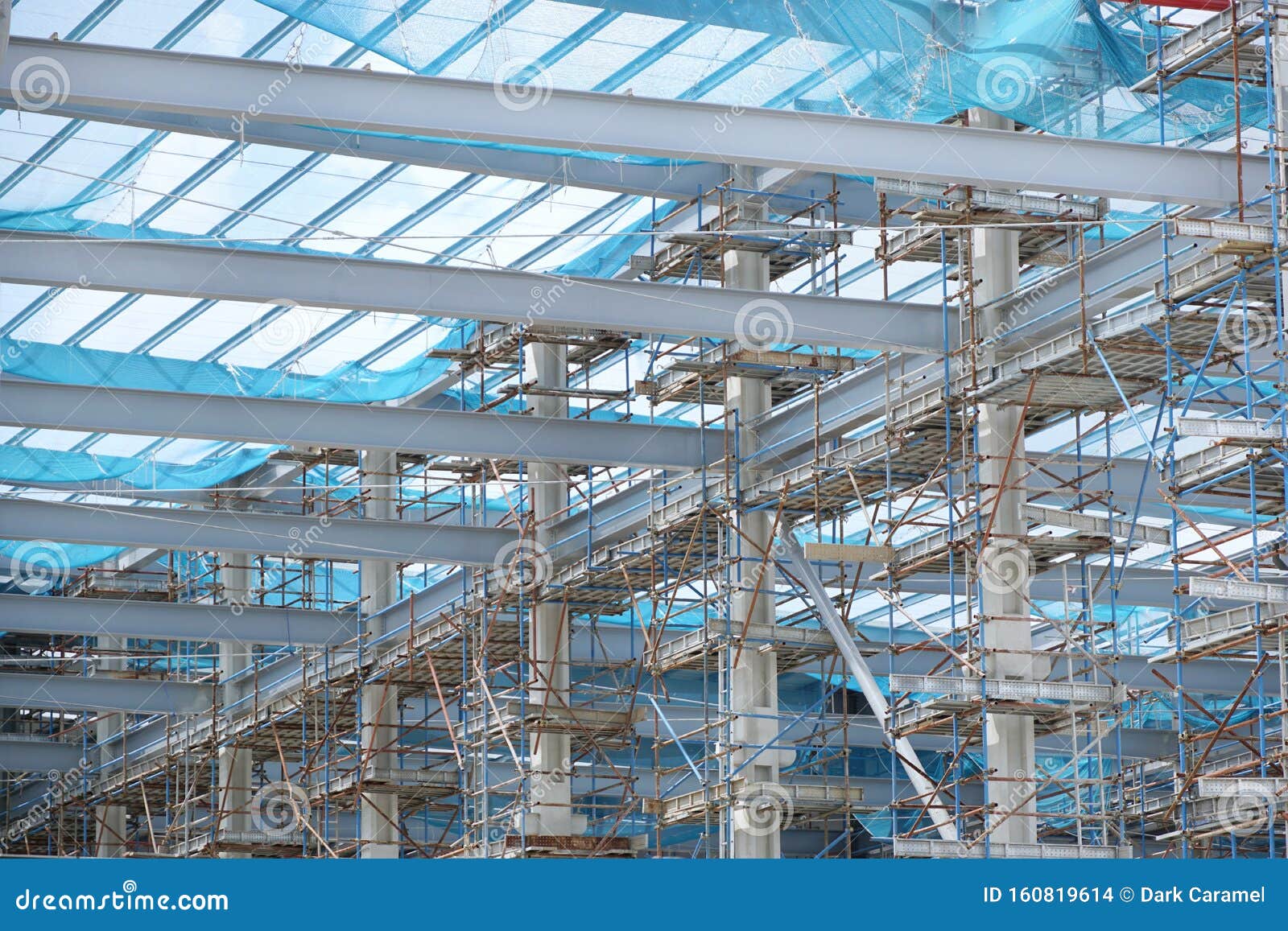 The Structure of Building As a Background, Steel Construction in Large ...