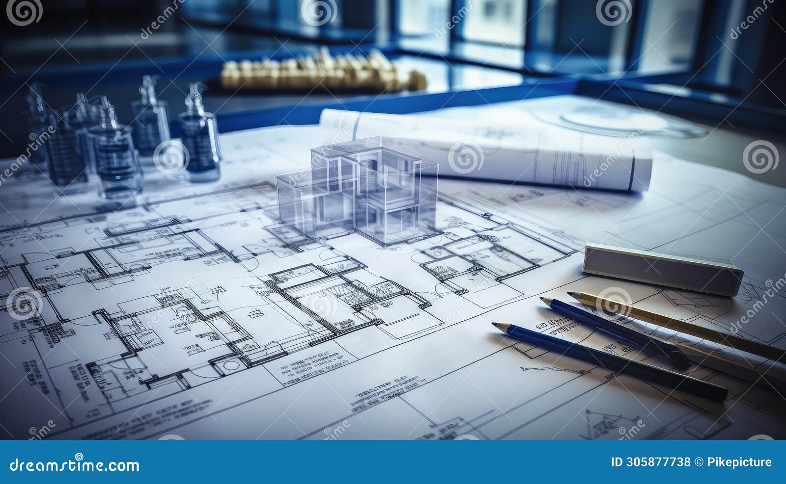 Structure building plans stock illustration. Illustration of safety ...