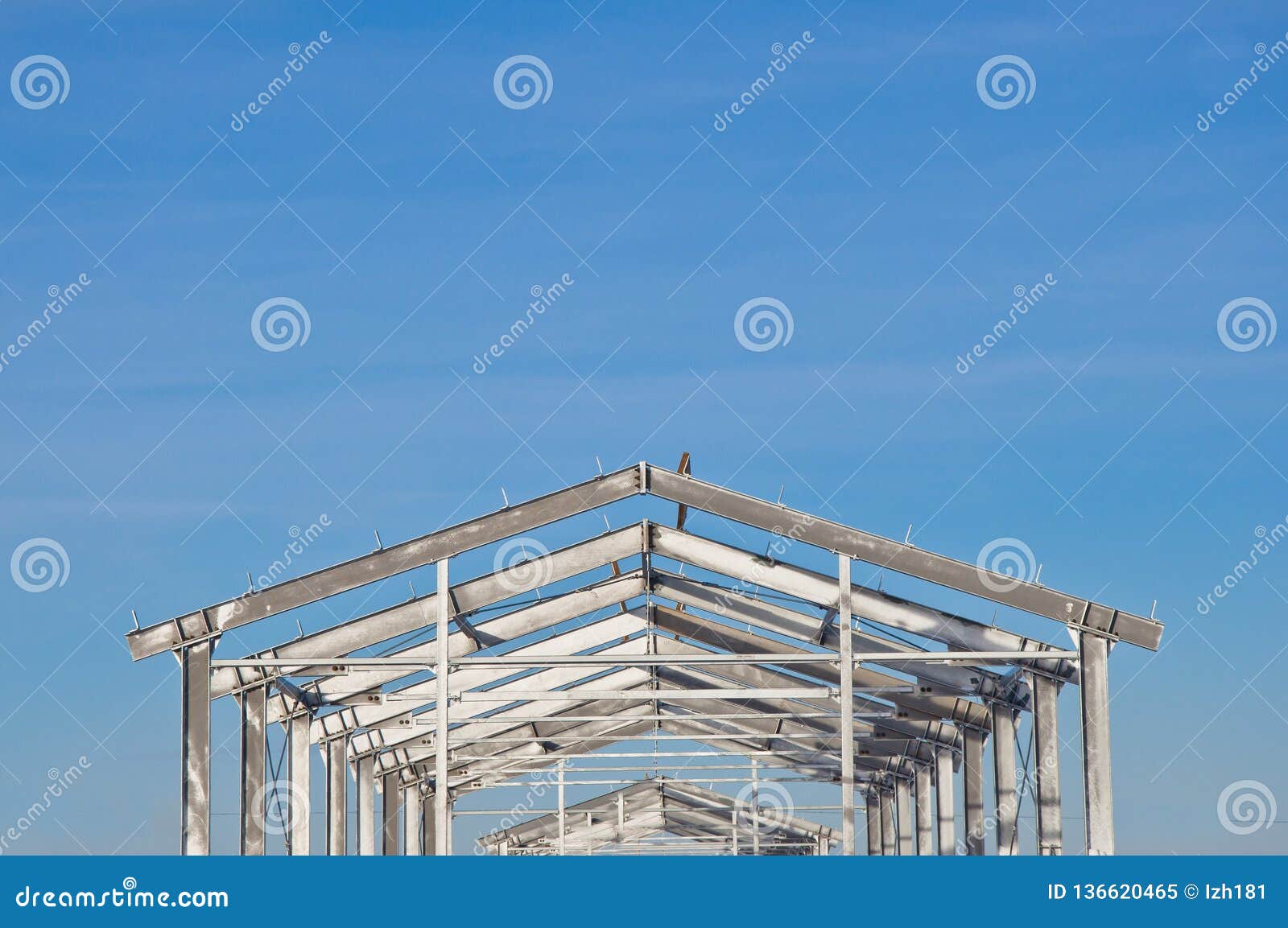 Steel Construction on the Background of the Winter Landscape. Stock ...