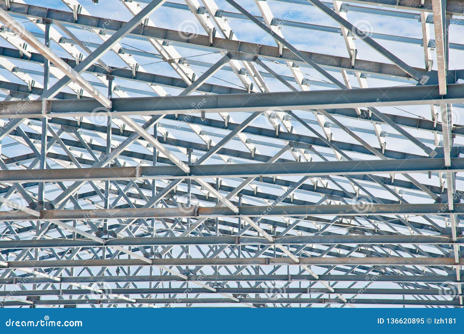 Steel Construction on the Background of the Winter Landscape. Stock ...