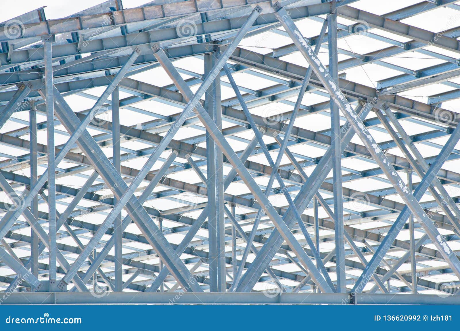 Steel Construction on the Background of the Winter Landscape. Stock ...