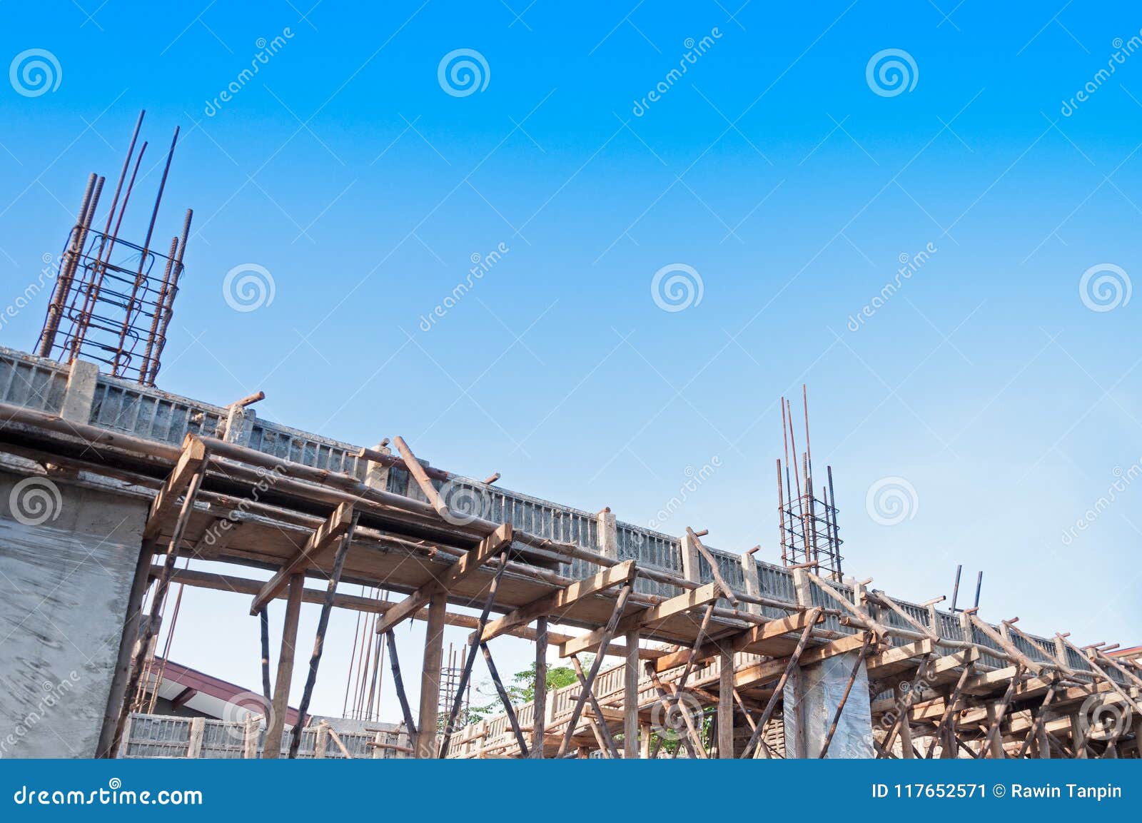 Structure of Building Under Construction Stock Image - Image of ...