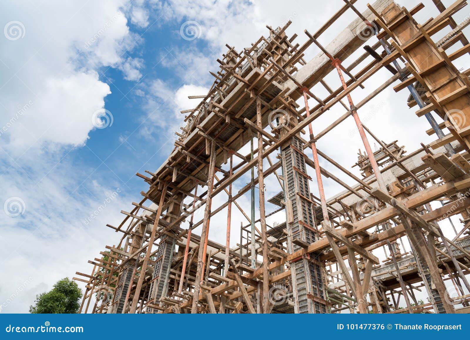 Structure of Building Under Construction. Stock Photo - Image of ...