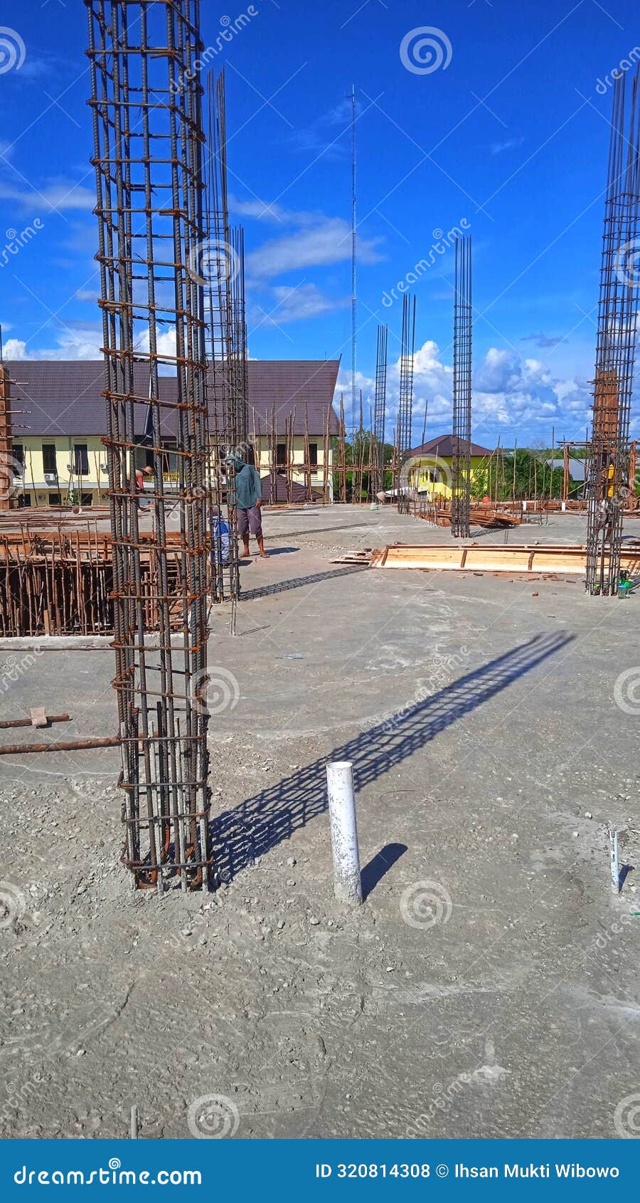 Structure of Building Under Construction on Construction Site Stock ...