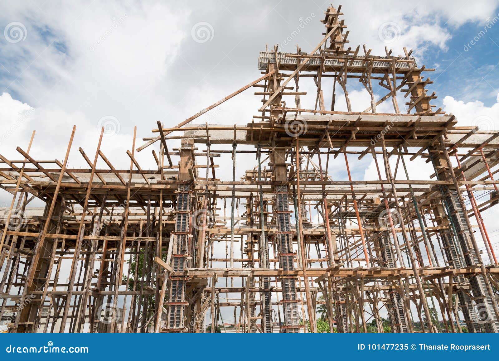 Structure of Building Under Construction. Stock Image - Image of ...