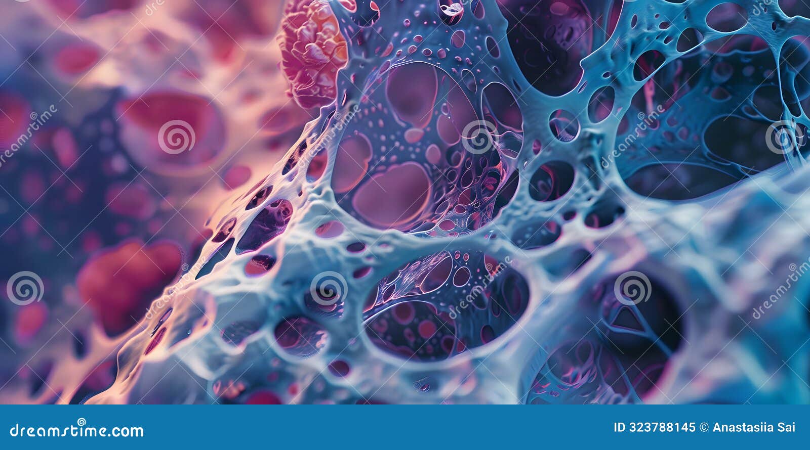 The Structure of the Cell Under a Microscope Stock Image - Image of ...