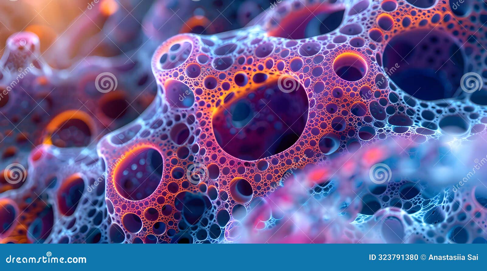 The Structure of the Cell Under a Microscope Stock Photo - Image of ...